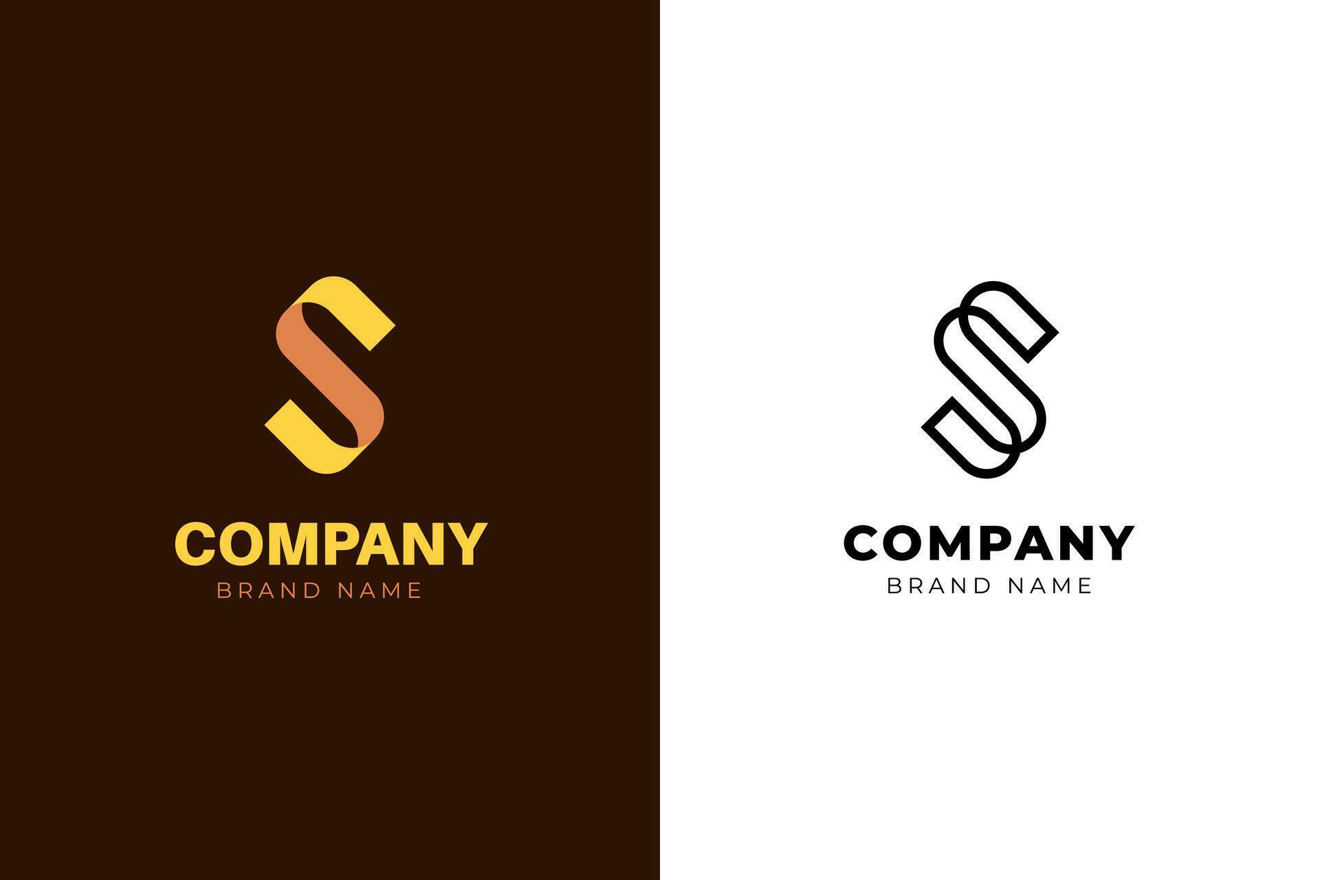 Abstract Initial Letter S geometric logo symbol. s simple shape vector line identity brand logo ...