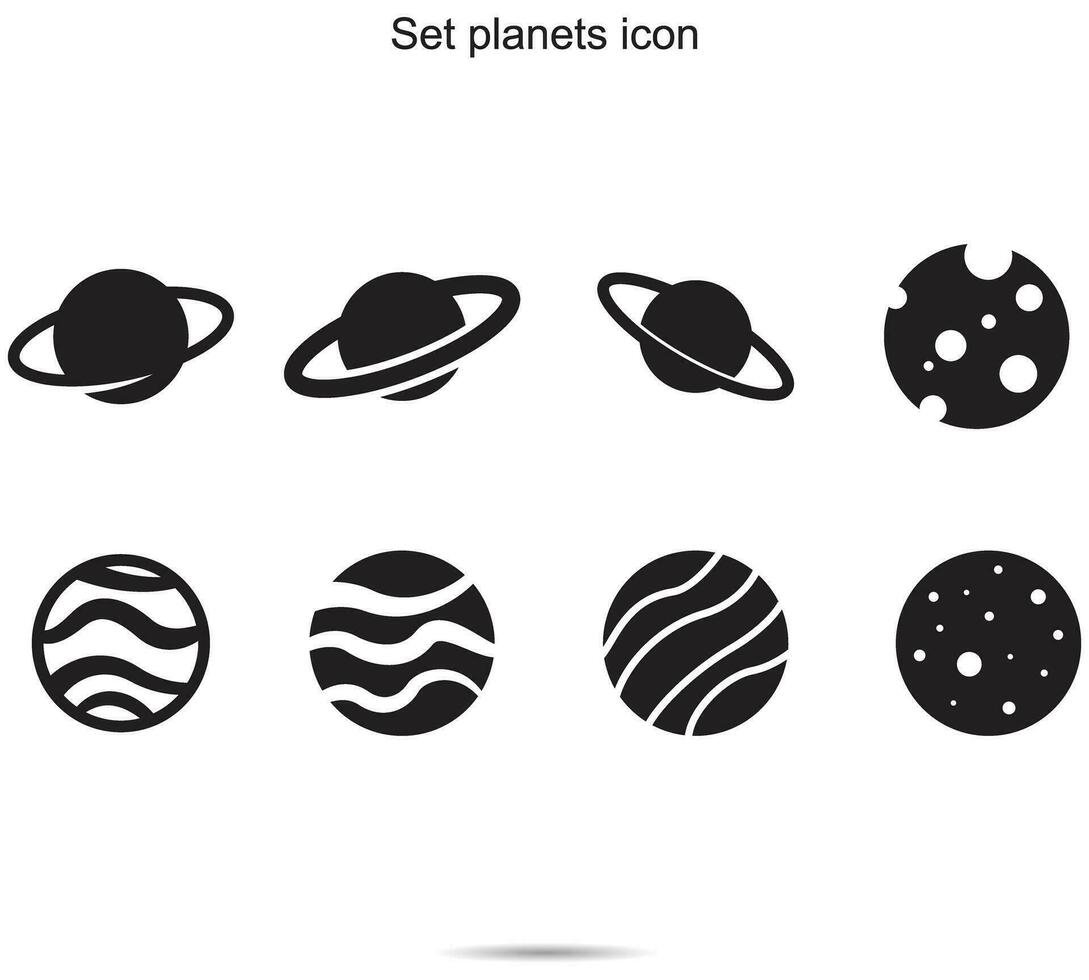 Set planets icon, Vector illustration 31697576 Vector Art at Vecteezy