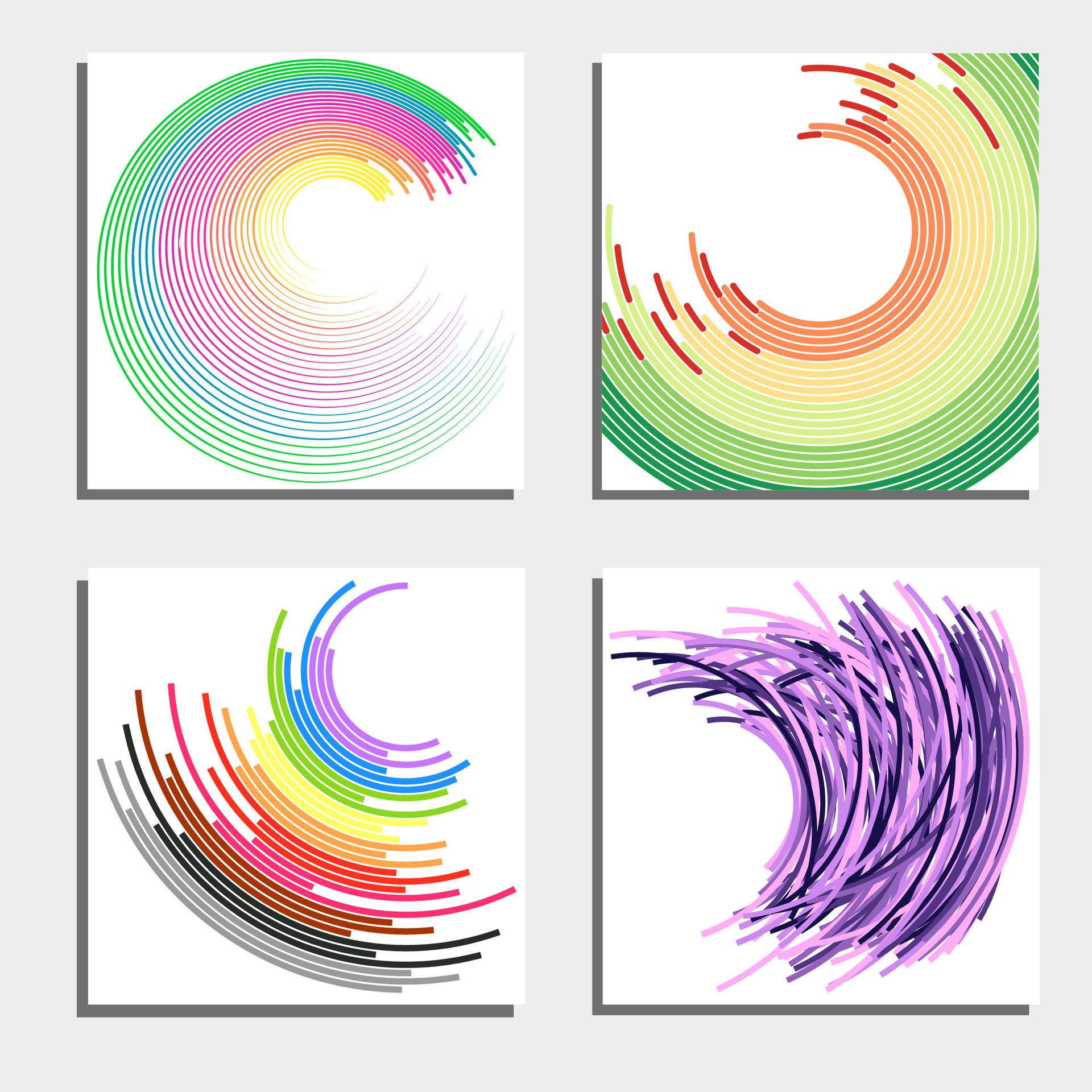 Set of four beautiful abstract backgrounds. Vector illustration ...