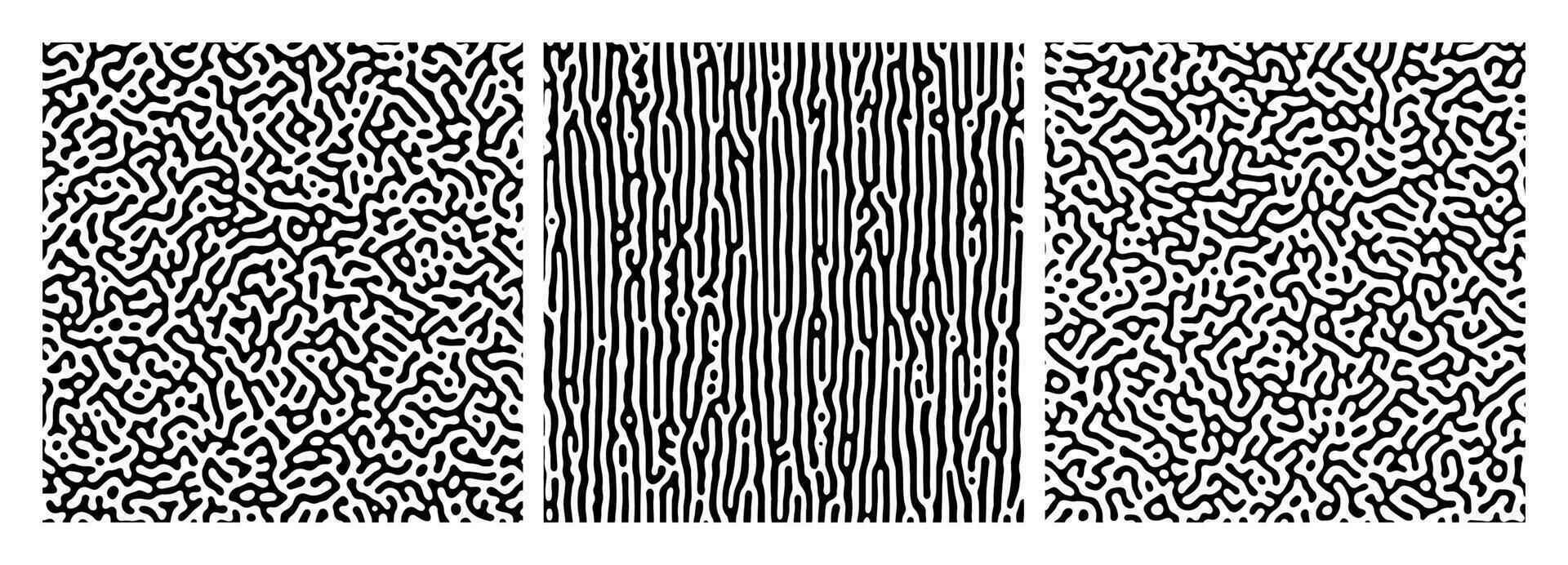 Set of three turing reaction gradient backgrounds. Abstract diffusion ...