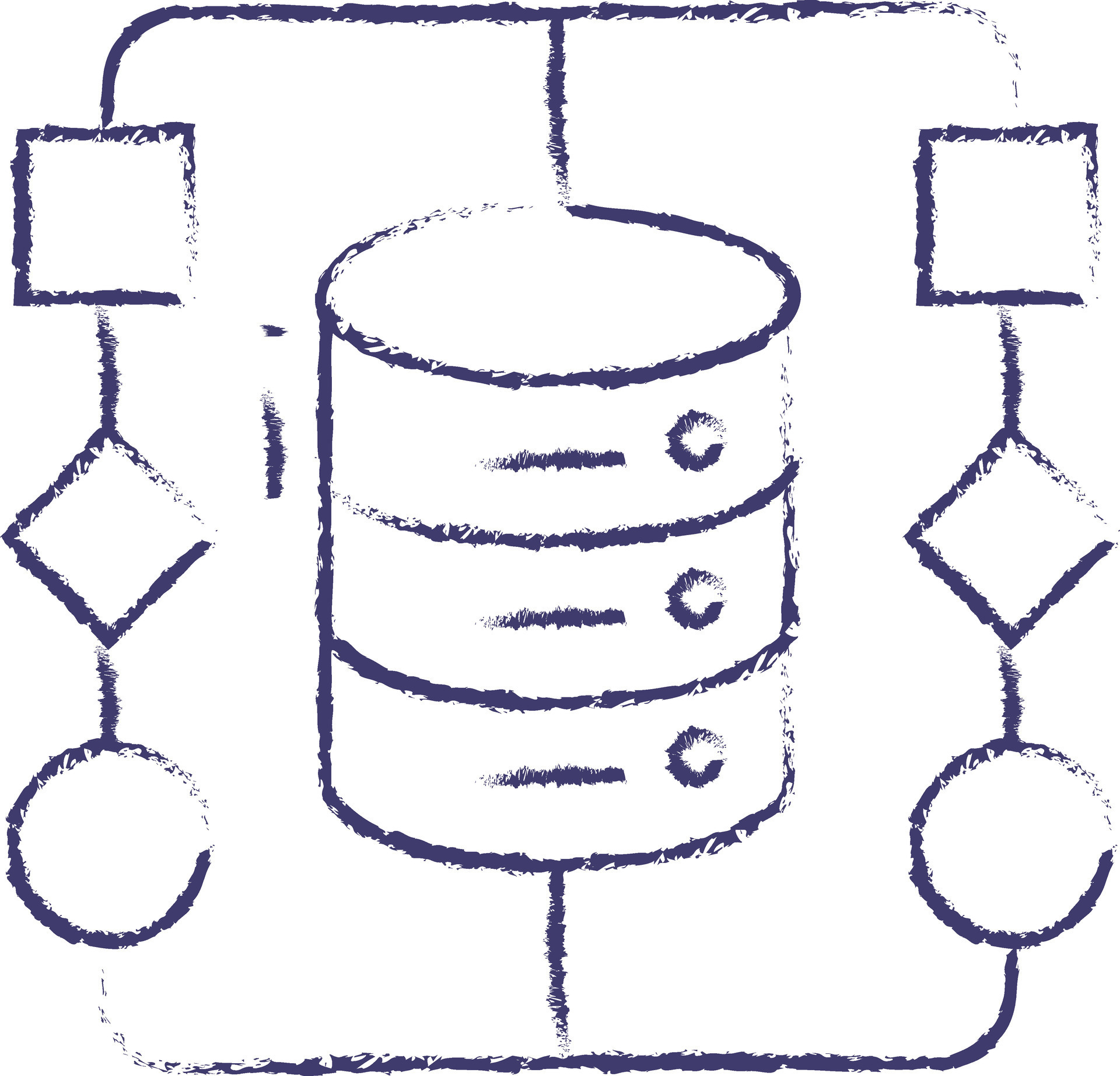 Database Algorithm Hand Drawn Vector Illustration 31700622 Vector Art 8658