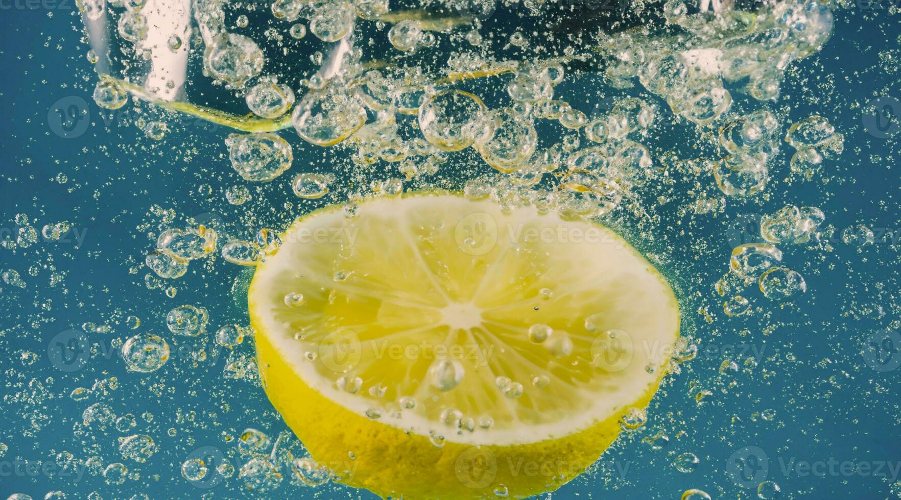 Underwater lemon slice in soda water or lemonade with bubbles. 31700994 Stock Photo at Vecteezy