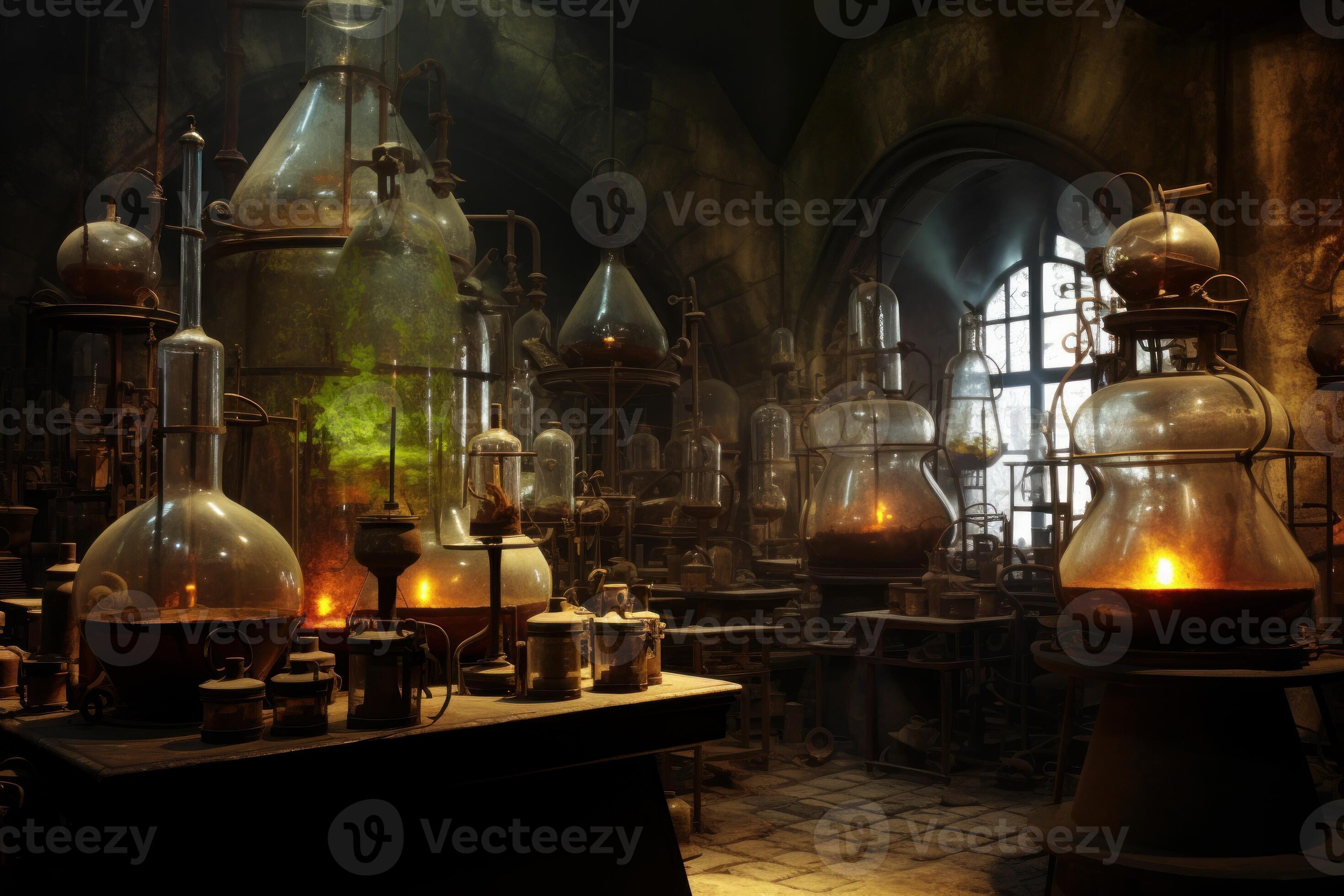 Mystical wizard laboratory. Generate Ai 31702060 Stock Photo at Vecteezy