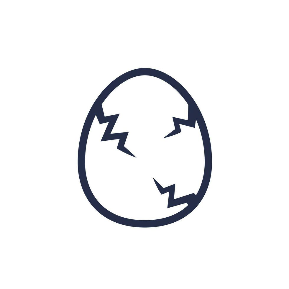 Cracked Egg Icon On White 31702332 Vector Art At Vecteezy