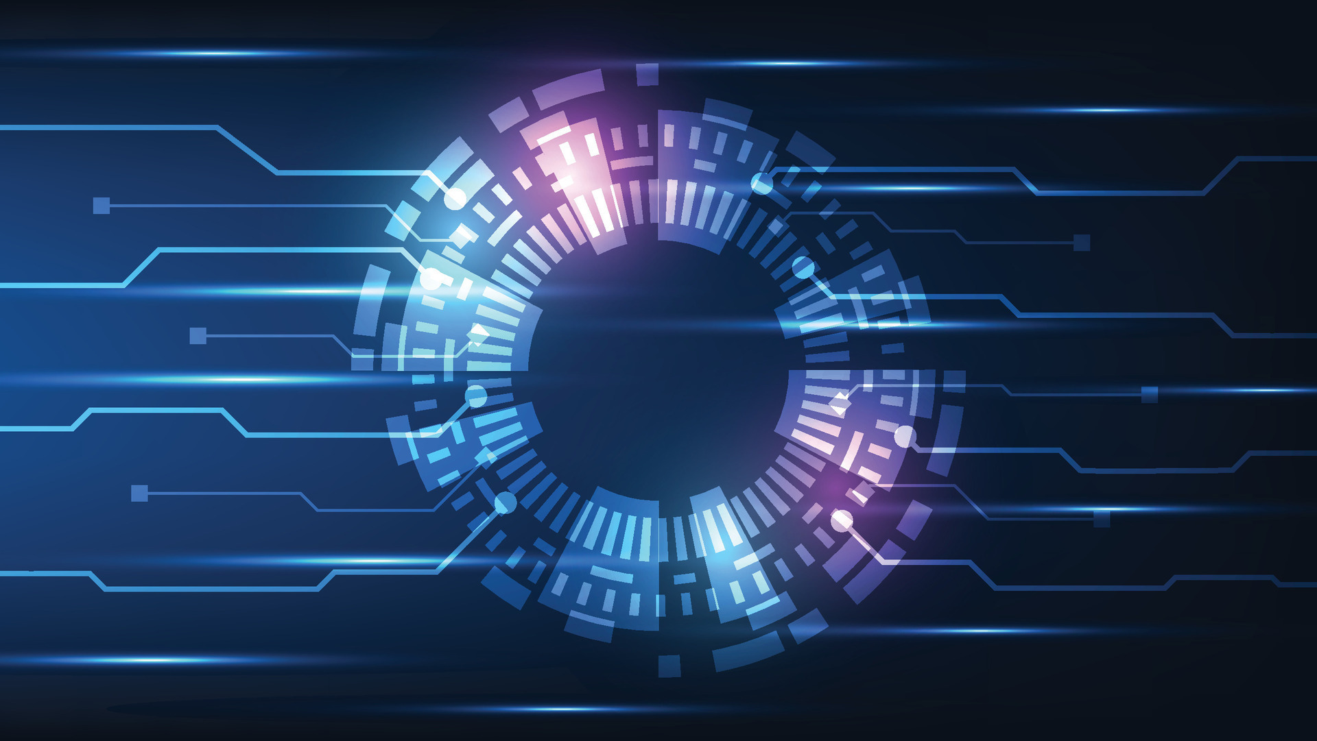 Hi Tech Circle Digital Hud Screen For Modern Graphic Design. Futuristic 