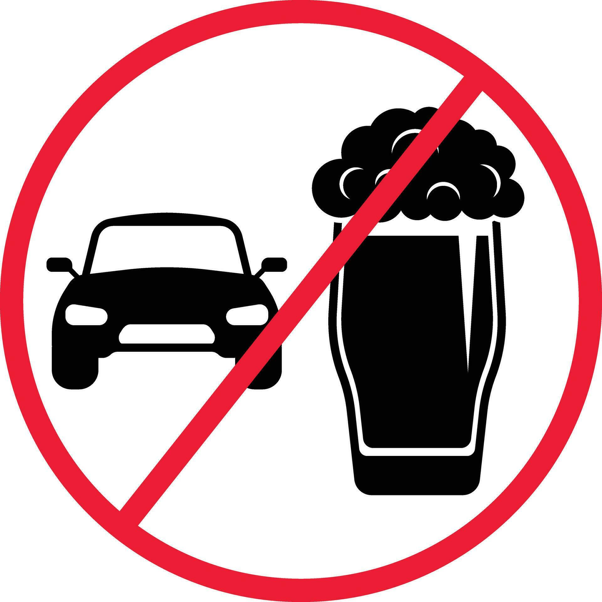 Do not Drink and Drive Prohibition Sign 31707840 Vector Art at Vecteezy