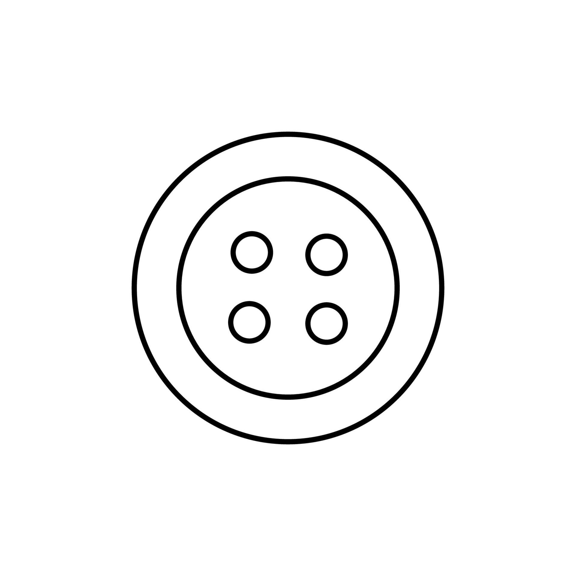 Outline button icon. Line sewing sign. Vector sketch 31708062 Vector Art at Vecteezy