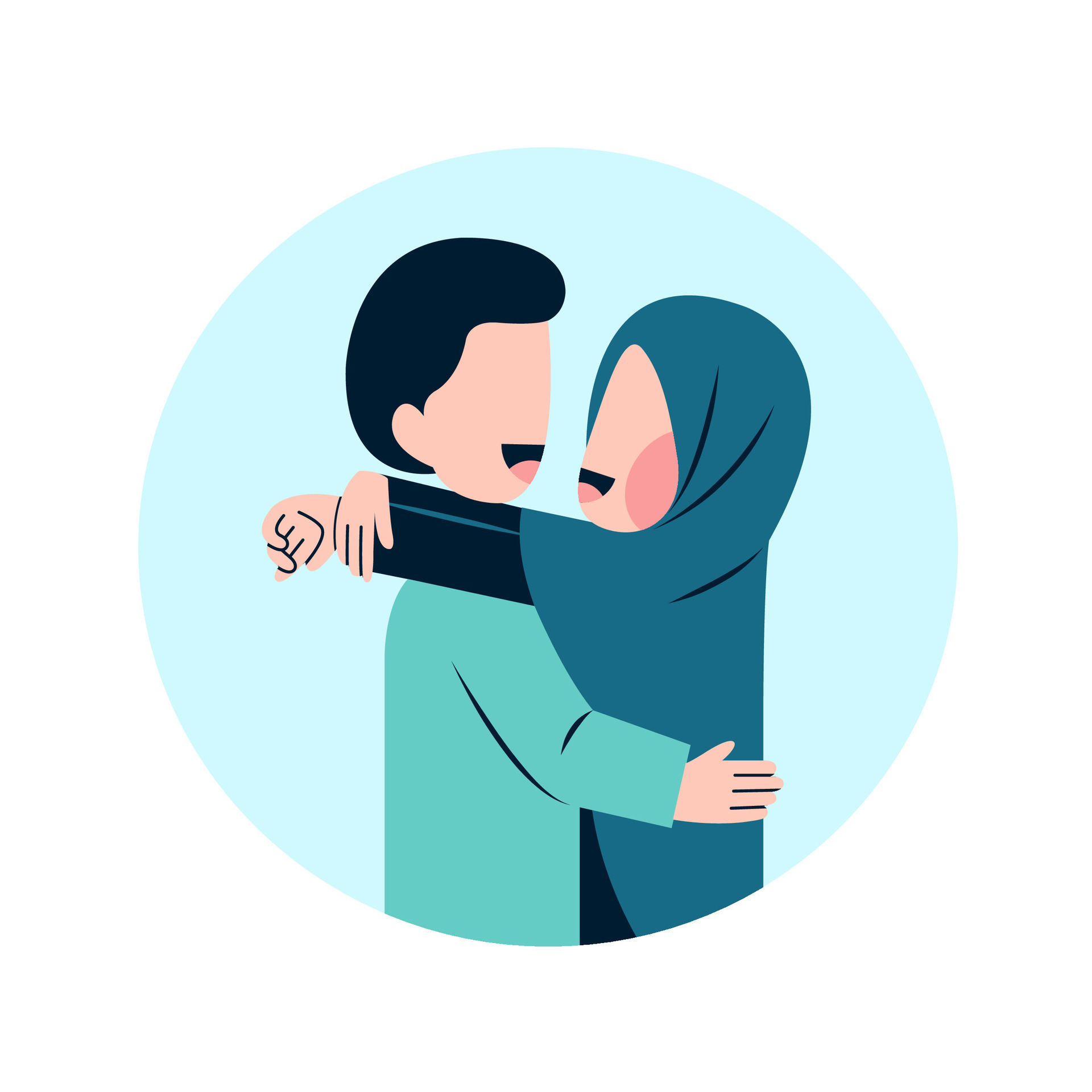 Muslim Couple Illustration 31712183 Vector Art at Vecteezy