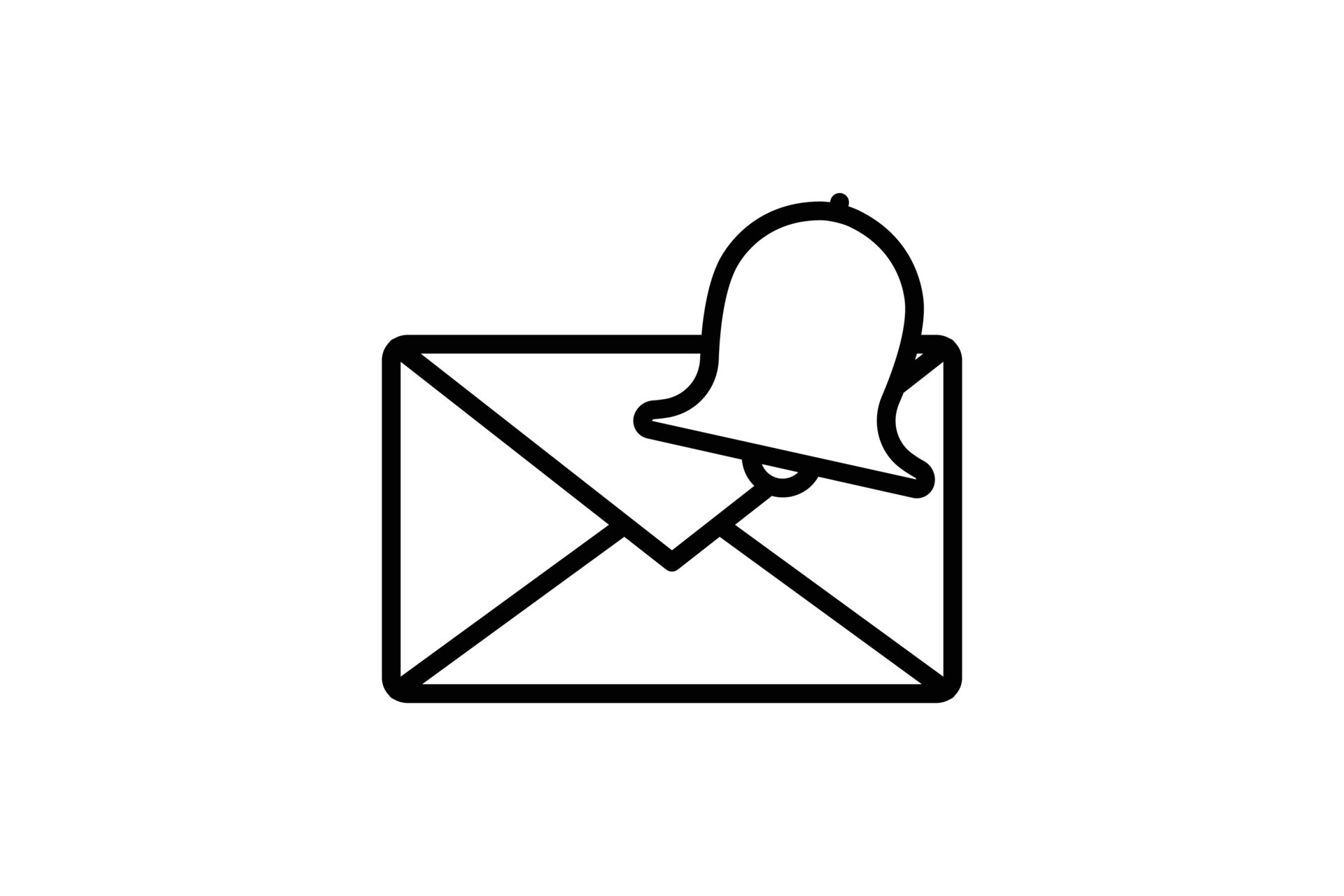 Mail Notification Icon Envelope With Bell Icon Related To Warning Notification Suitable For