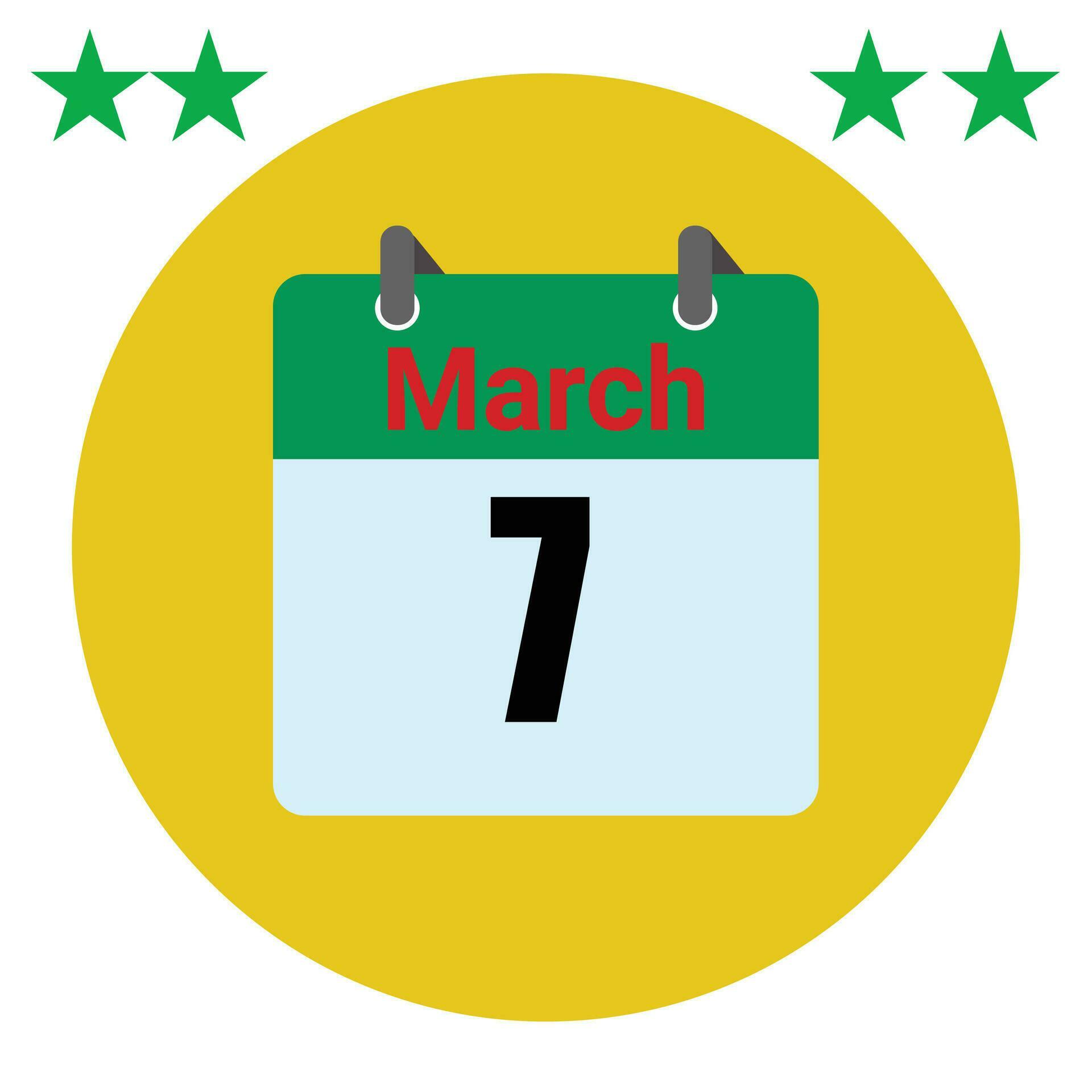 March daily Calendar Icon 31713239 Vector Art at Vecteezy
