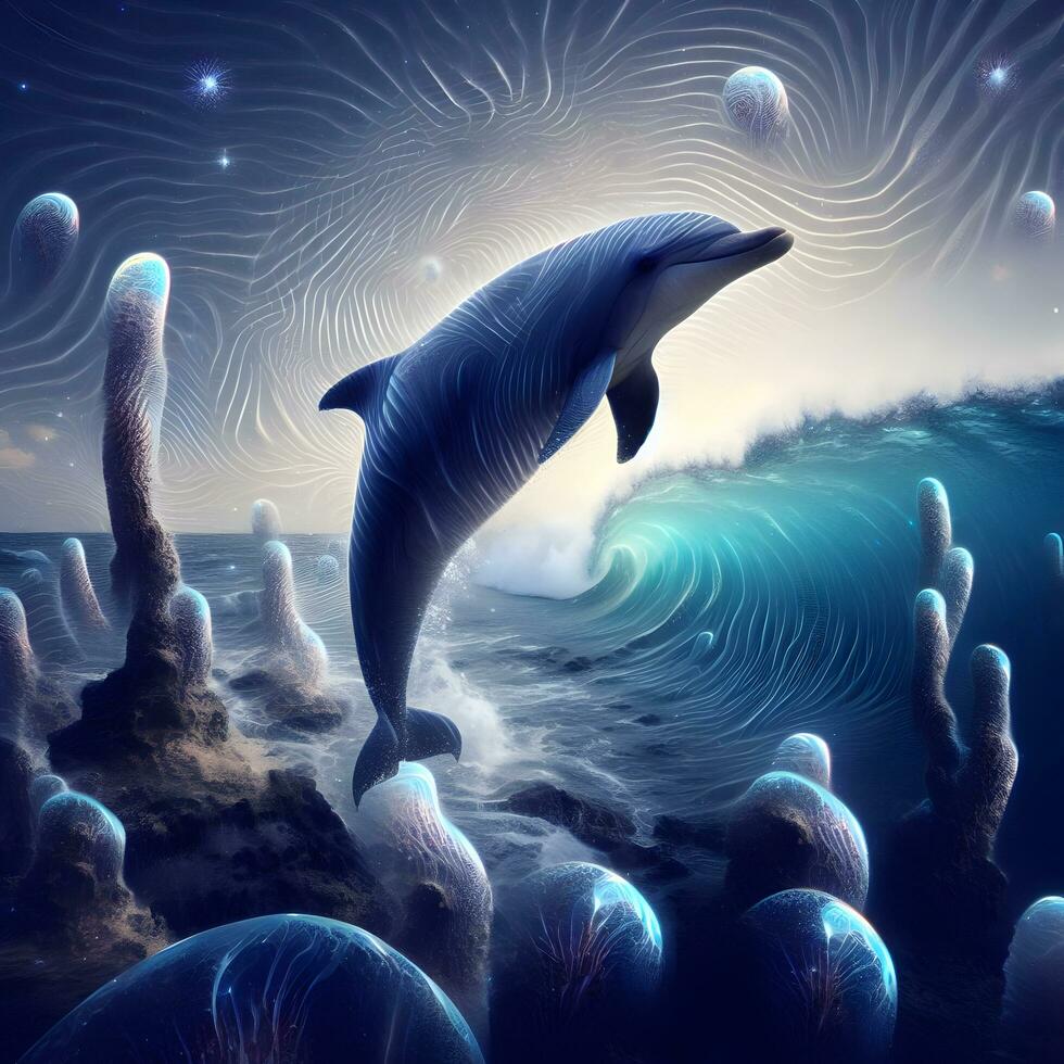 Aqua Symphony, Ethereal Dolphins Mastering Liquid Harmonies. AI ... Aqua Symphony, Ethereal Dolphins Mastering Liquid Harmonies. AI ...