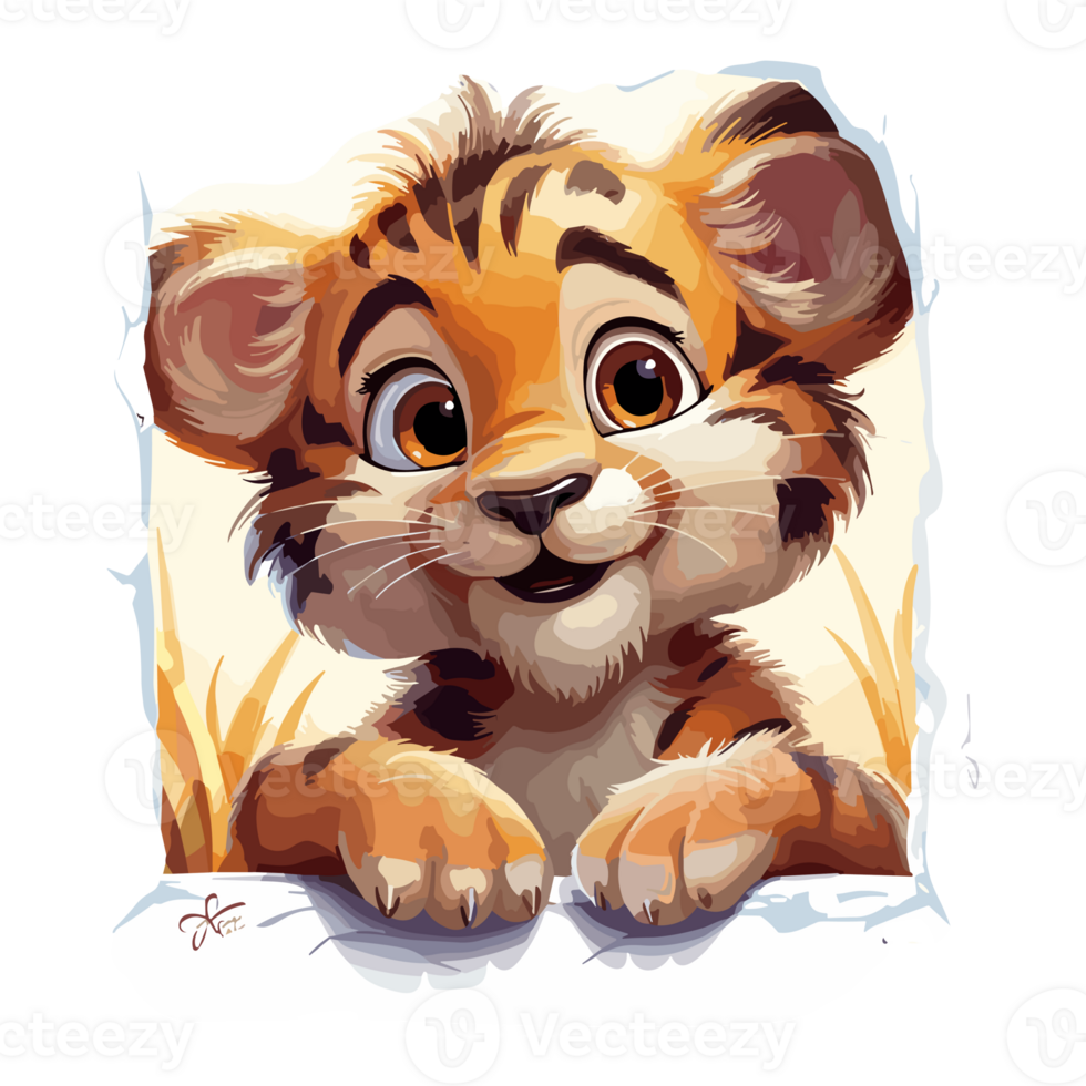 Cute baby Lion on transparent background 31720133 PNG