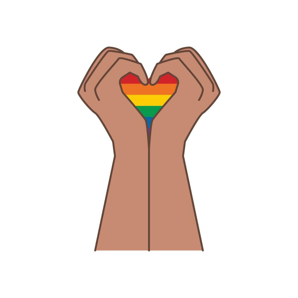 Hand Showing Lgbt Heart Heart Symbol Pride Month Concept Love Is