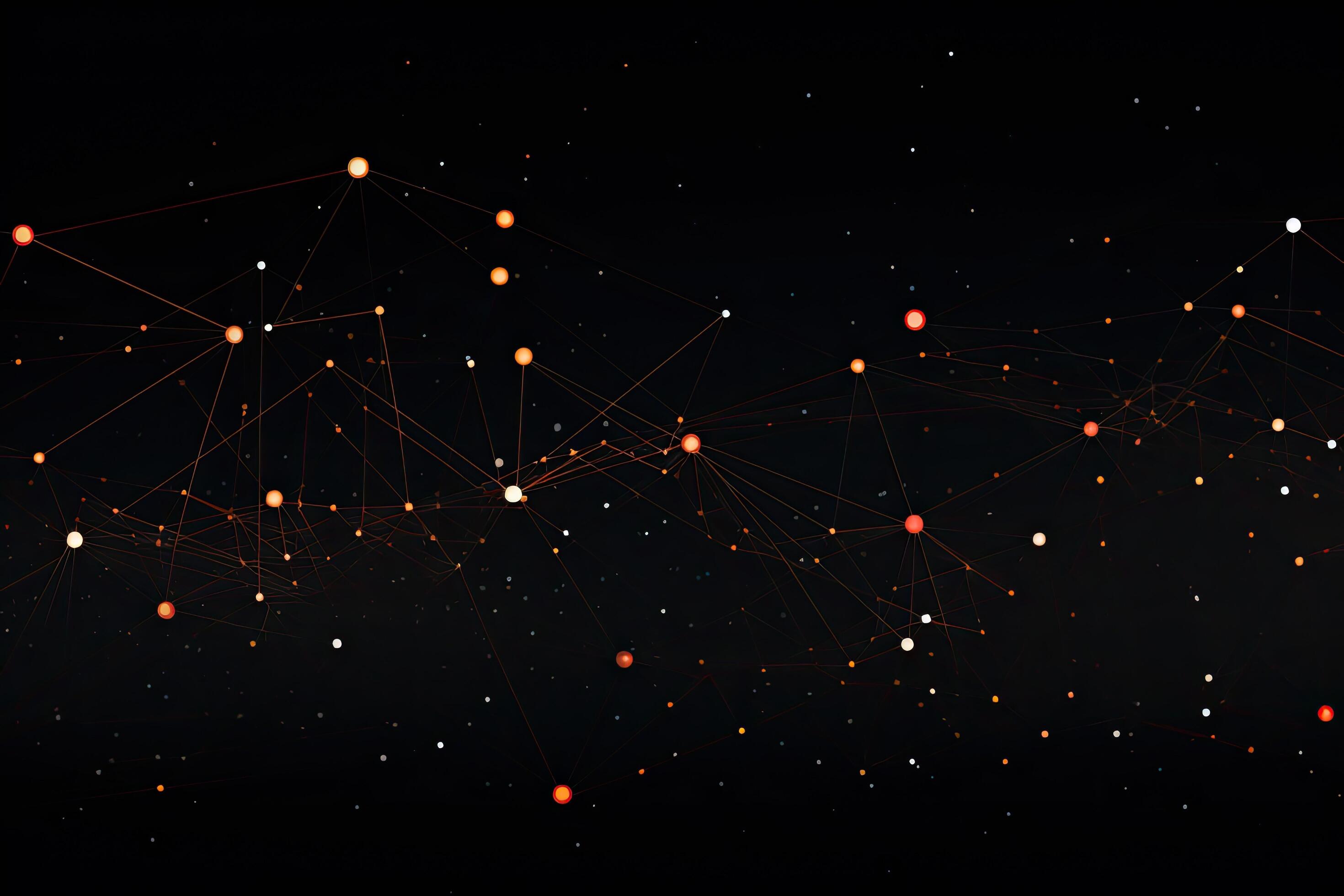 Abstract polygonal space low poly dark background with connecting dots and lines. Connection ...