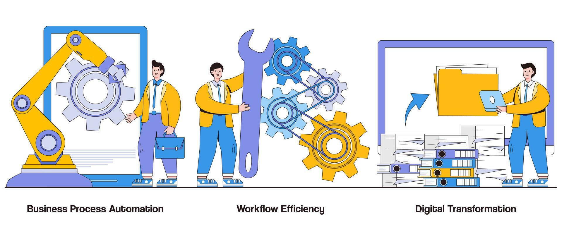 Business process automation, workflow efficiency, digital ...