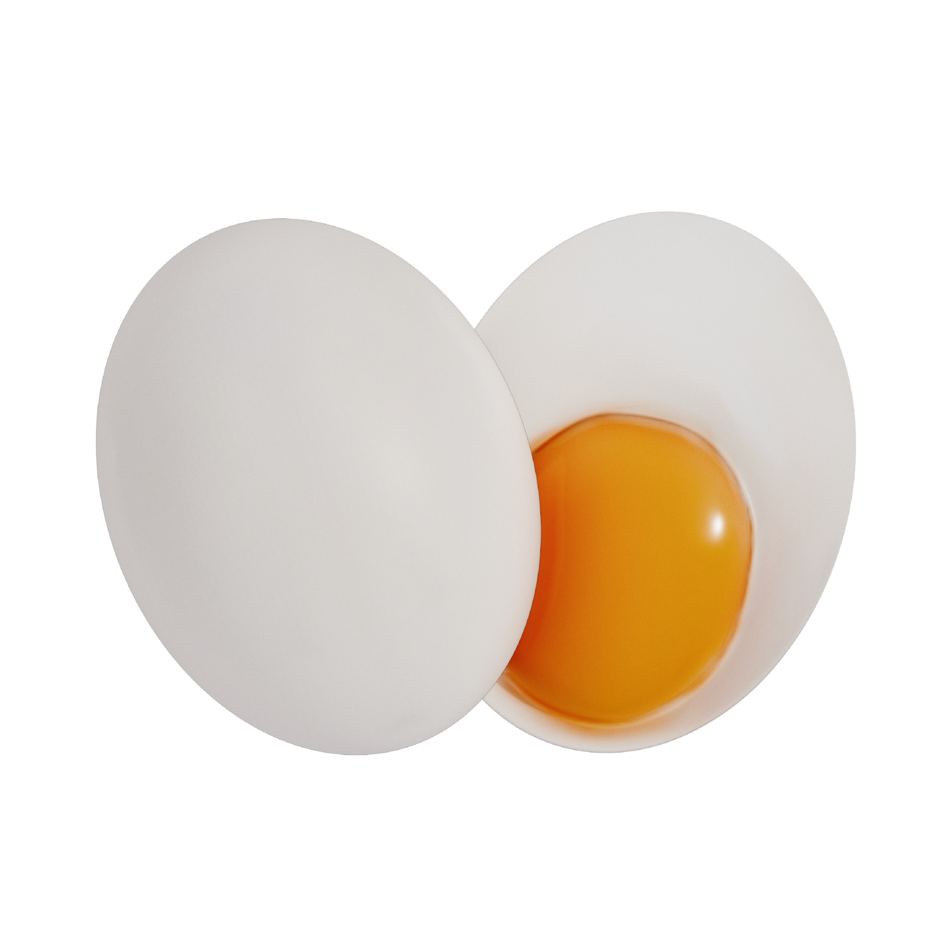 Soft Boiled Eggs For Breakfast 3d Isolated Illustration On A