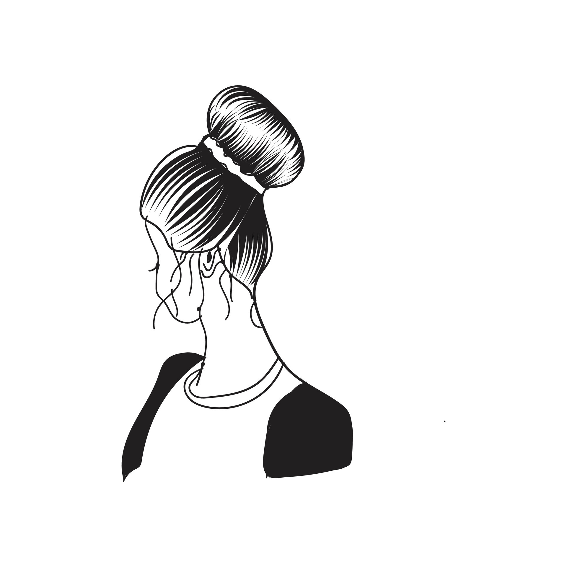 Young Girl Long Hair Vector Design 31739791 Vector Art At Vecteezy
