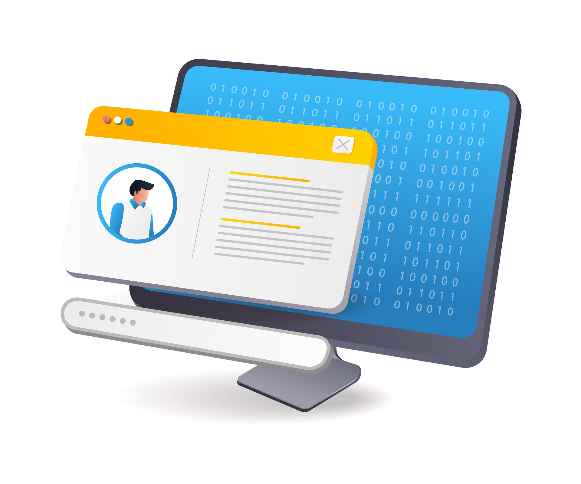Personal Computer Security System With Password 31740306 Vector Art At