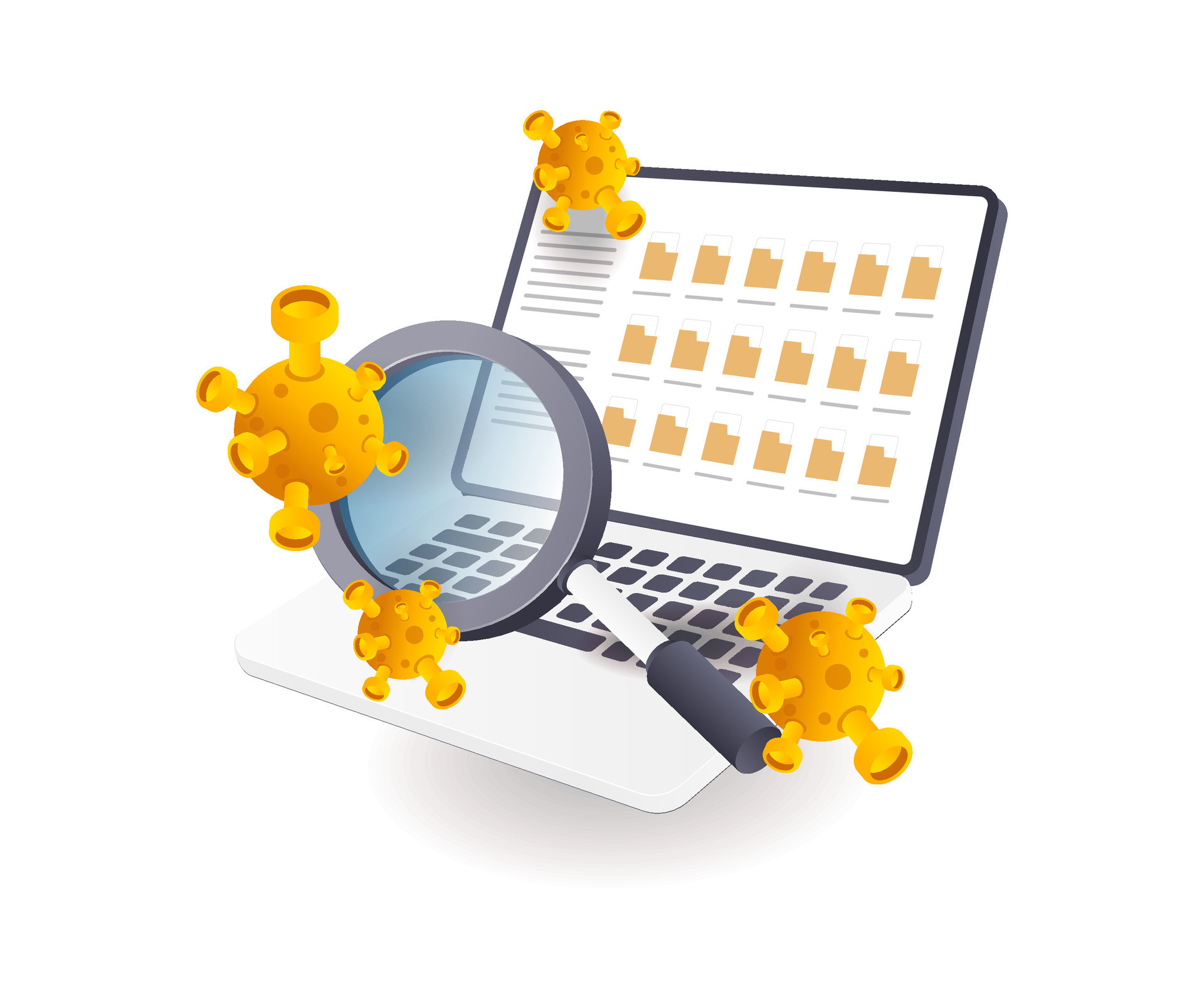 Computer data virus attack 31740399 Vector Art at Vecteezy