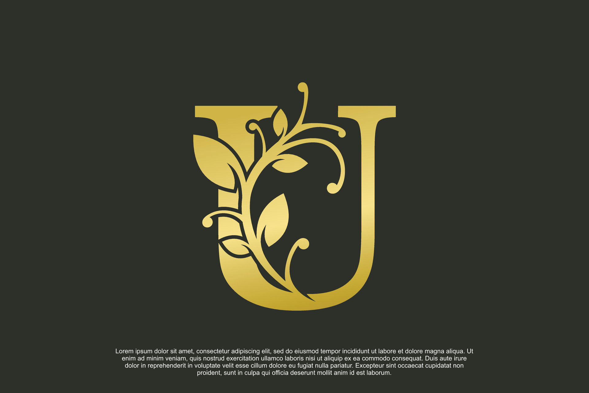 golden elegant logo design with letter u initial concept 31743761 Vector Art at Vecteezy