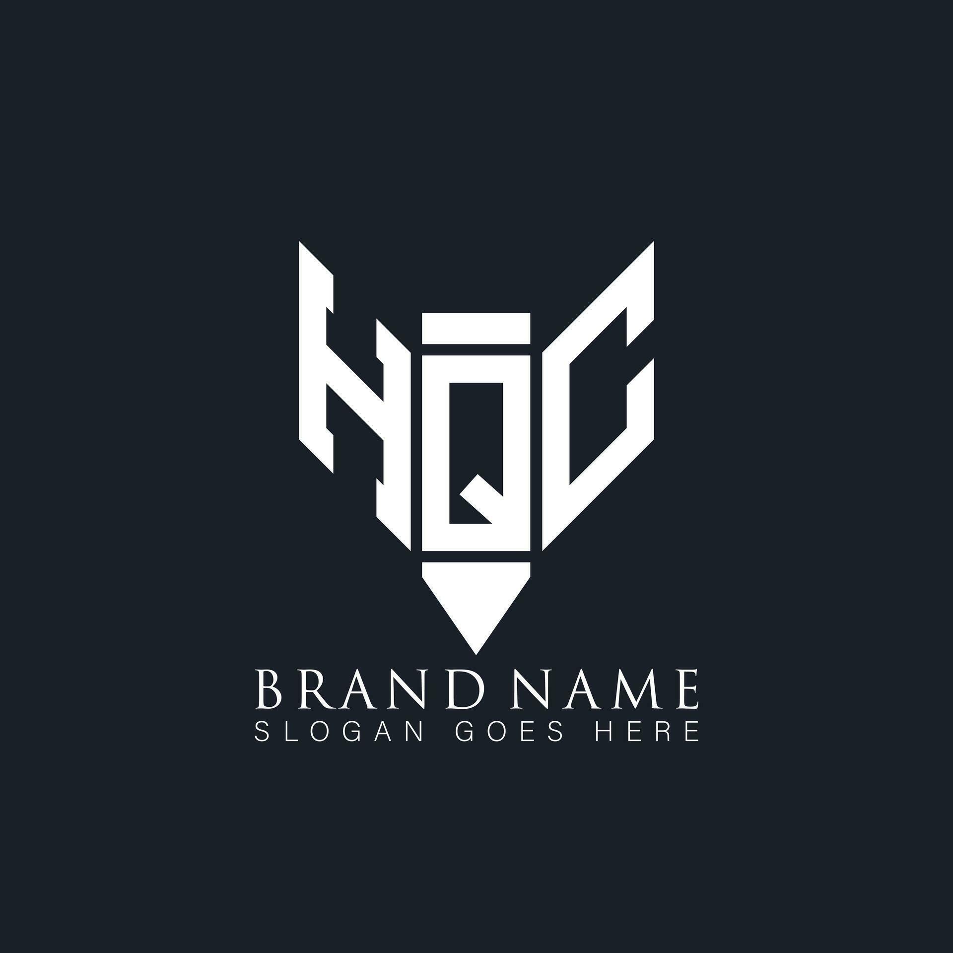 HQC letter logo. HQC creative monogram initials letter logo concept. HQC Unique modern flat ...