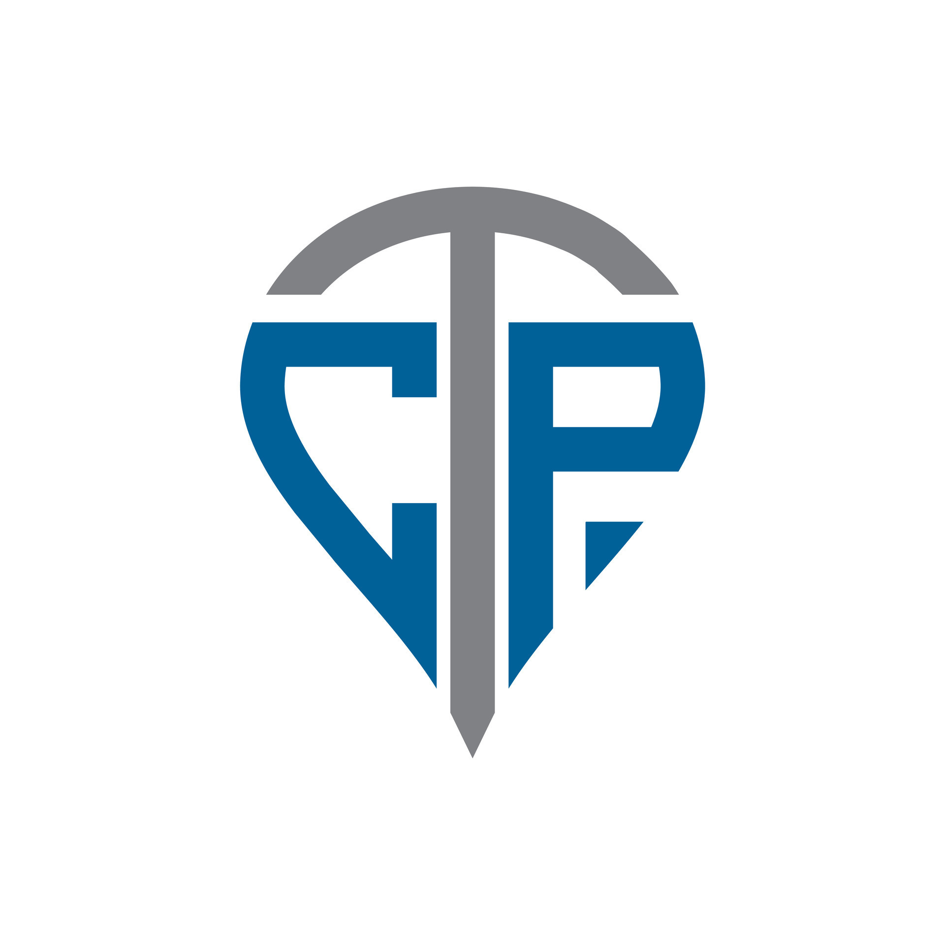 Ctp Letra Logo Ctp Creativo Monograma Iniciales Letra Logo Concepto Ctp único Moderno Plano