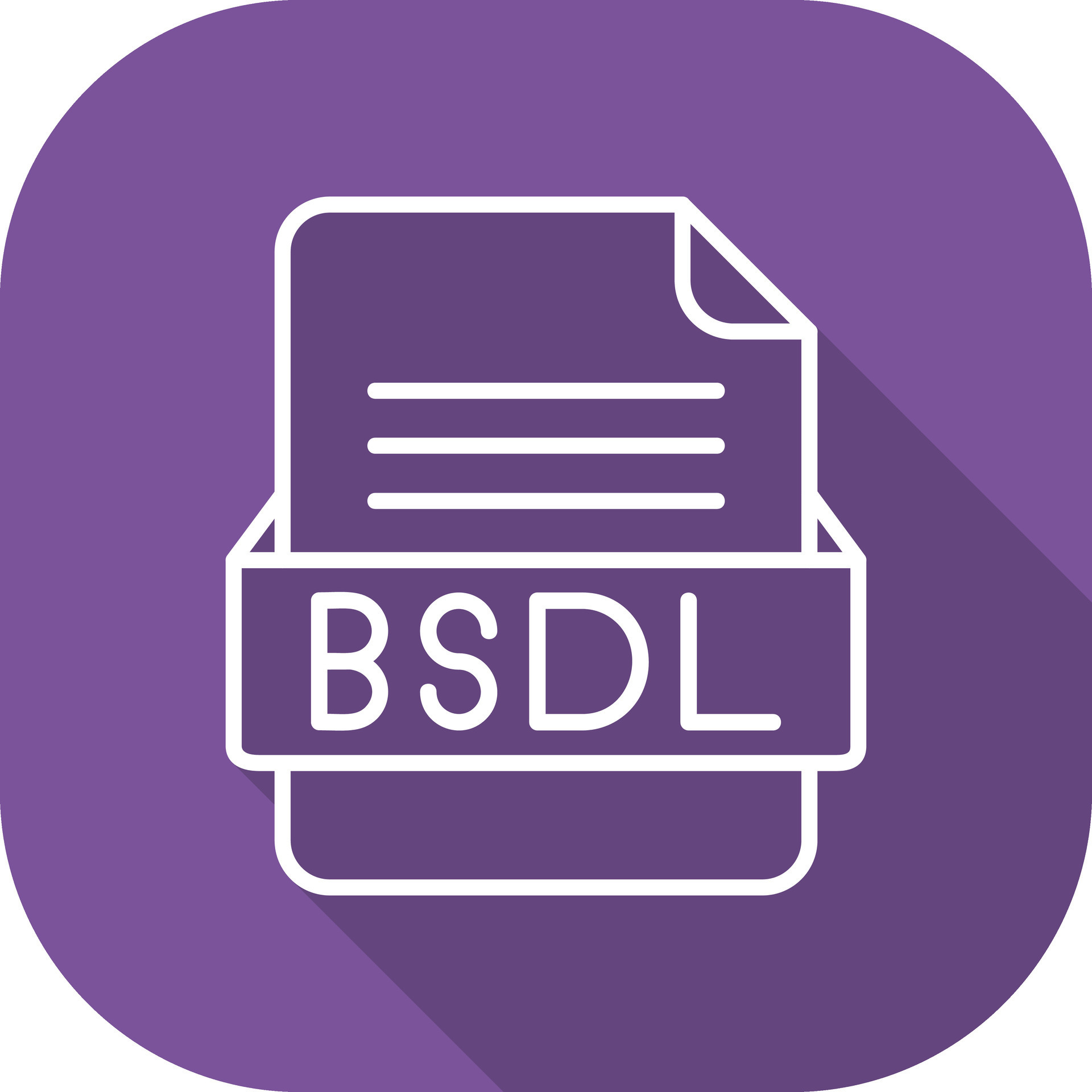 Bsdl File Format Vector Icon 31759674 Vector Art At Vecteezy