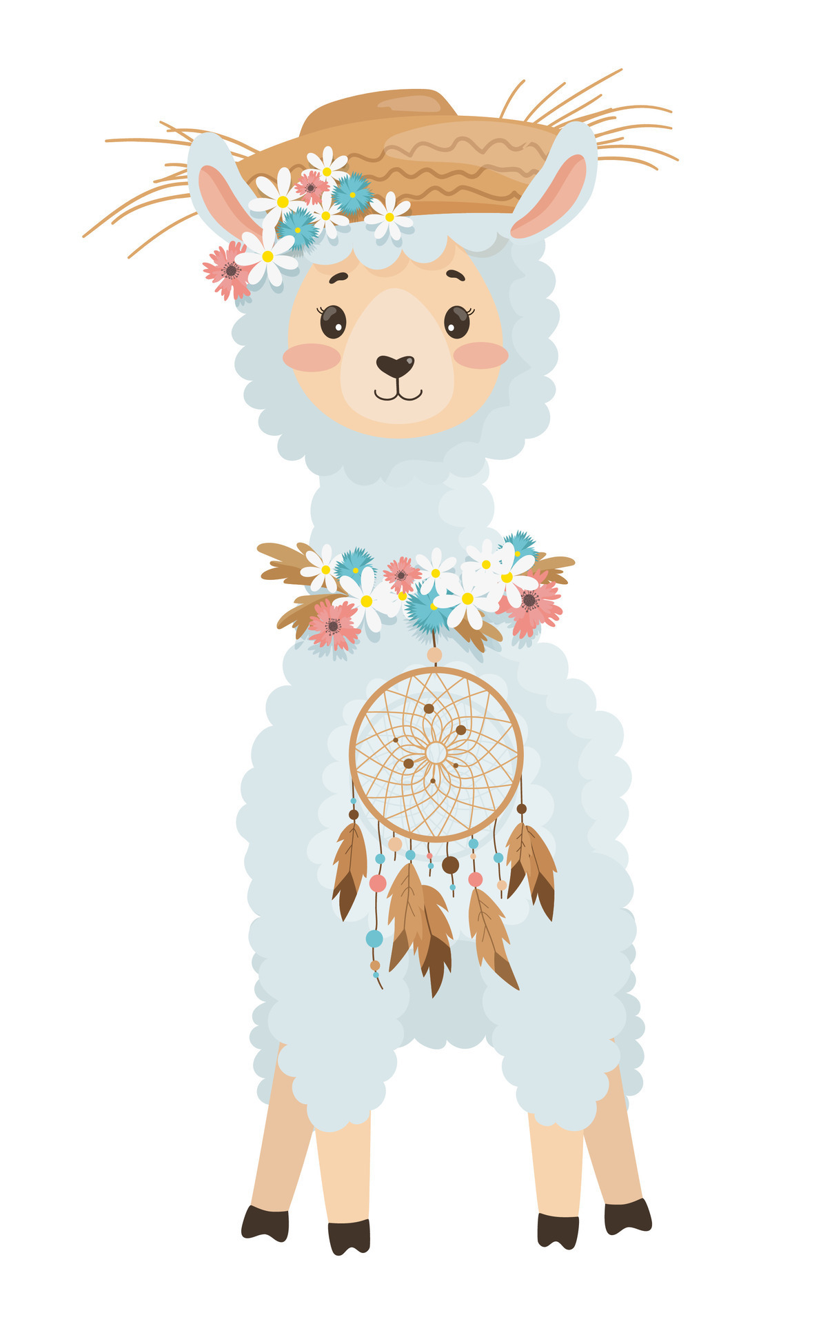 Illustration of a cute Llama 31761417 Vector Art at Vecteezy