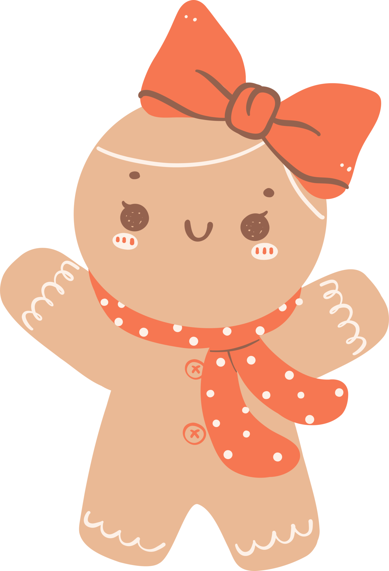 Cute Gingerbread Girl 31762562 Png