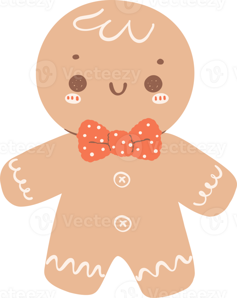 Cute Gingerbread Man Cartoon Christmas Character Graphic 31762581 Png