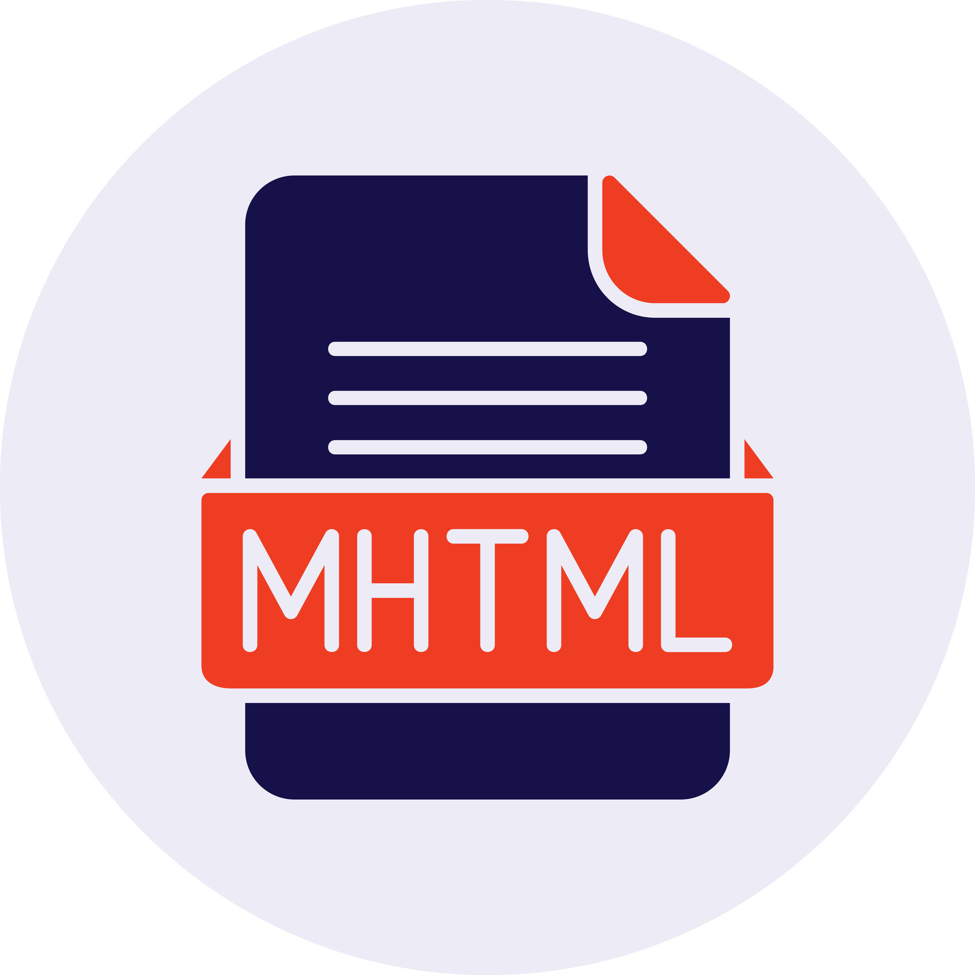 MHTML File Format Vector Icon 31762734 Vector Art at Vecteezy