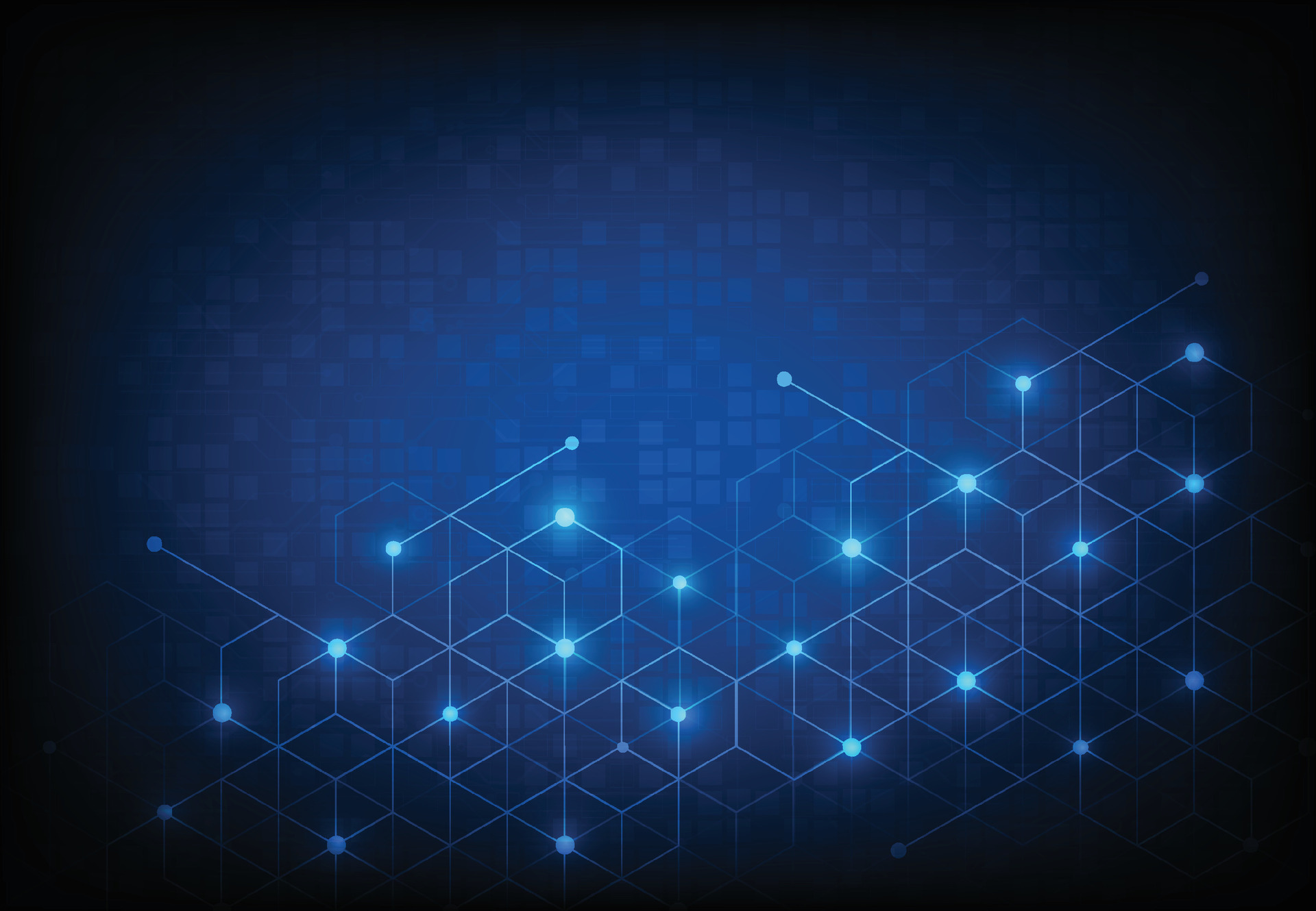 Abstract Geometric Boxes Pattern Dot Line Connection Background Modern