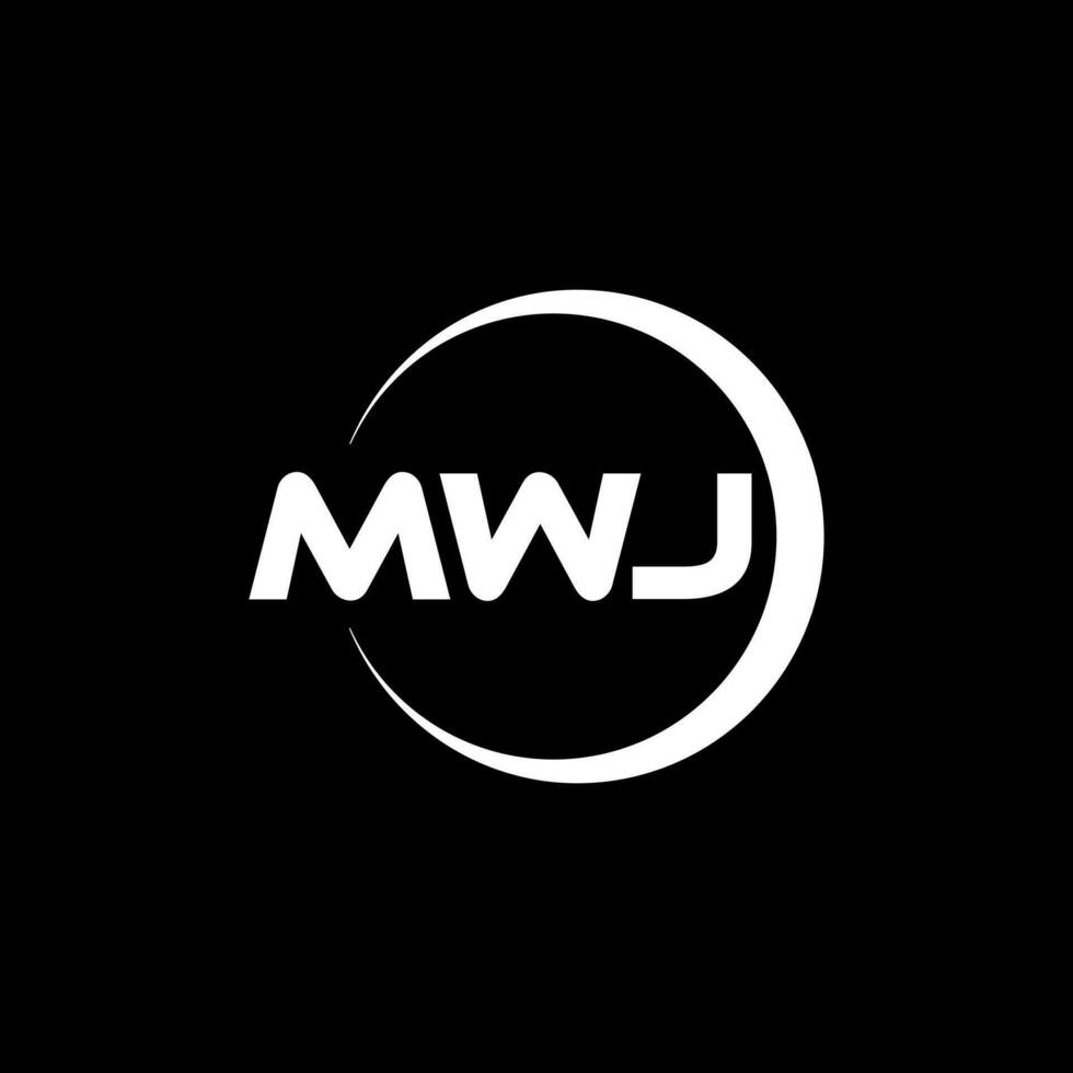 mwj letra logo diseño, inspiración para un único identidad. moderno elegancia y creativo diseño ...