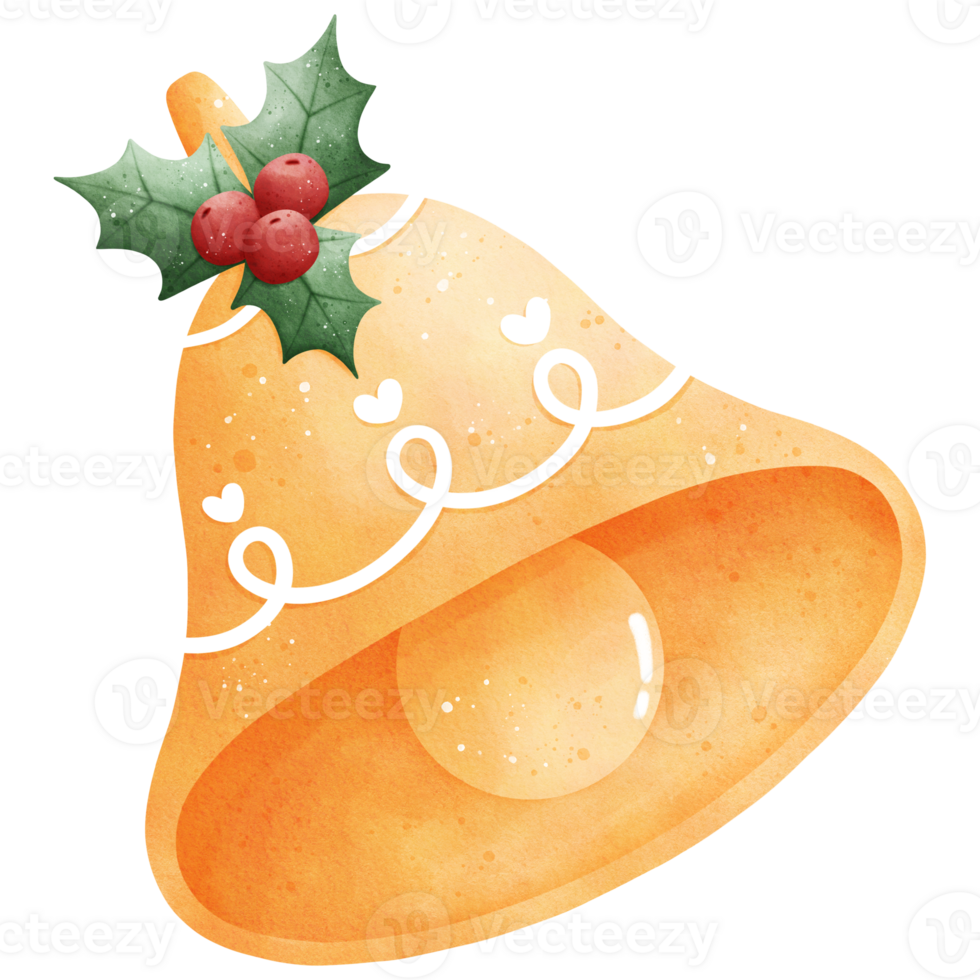 Watercolor Christmas Bell Illustration 31765299 PNG