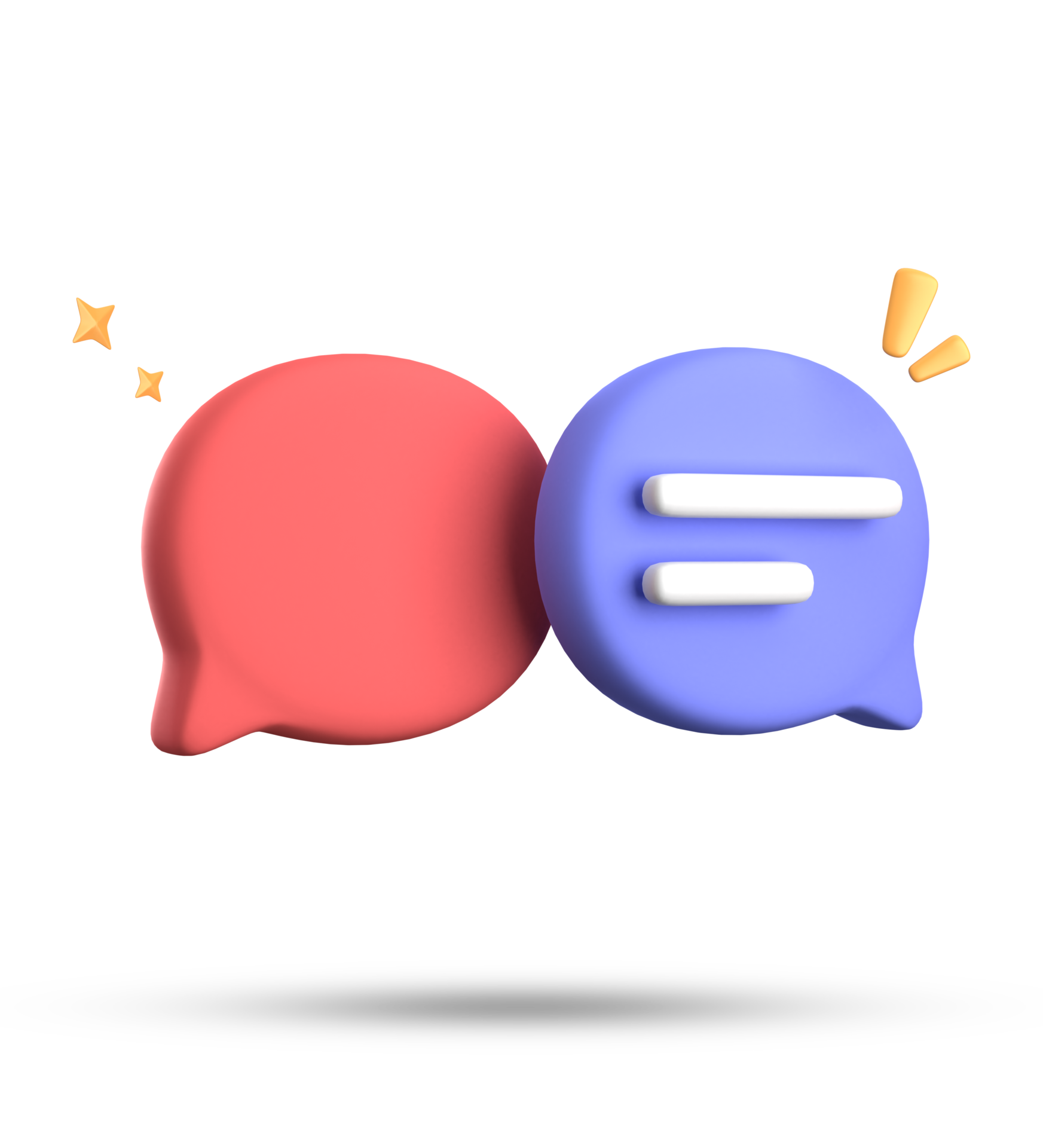 3d rendering of speech bubble with notification icons, 3D pastel chat ...