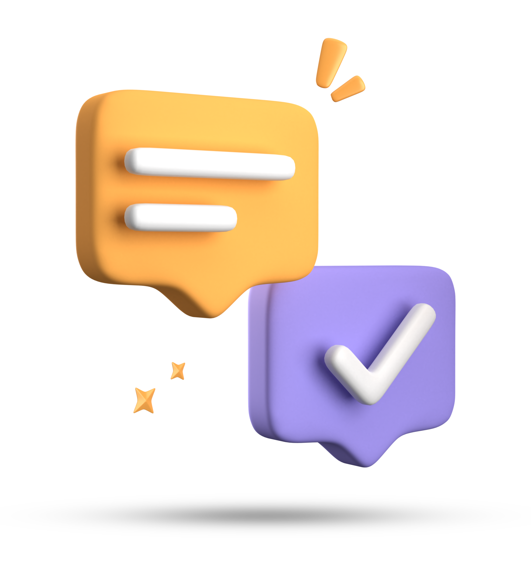 3d rendering of speech bubble with notification icons, 3D pastel chat ...