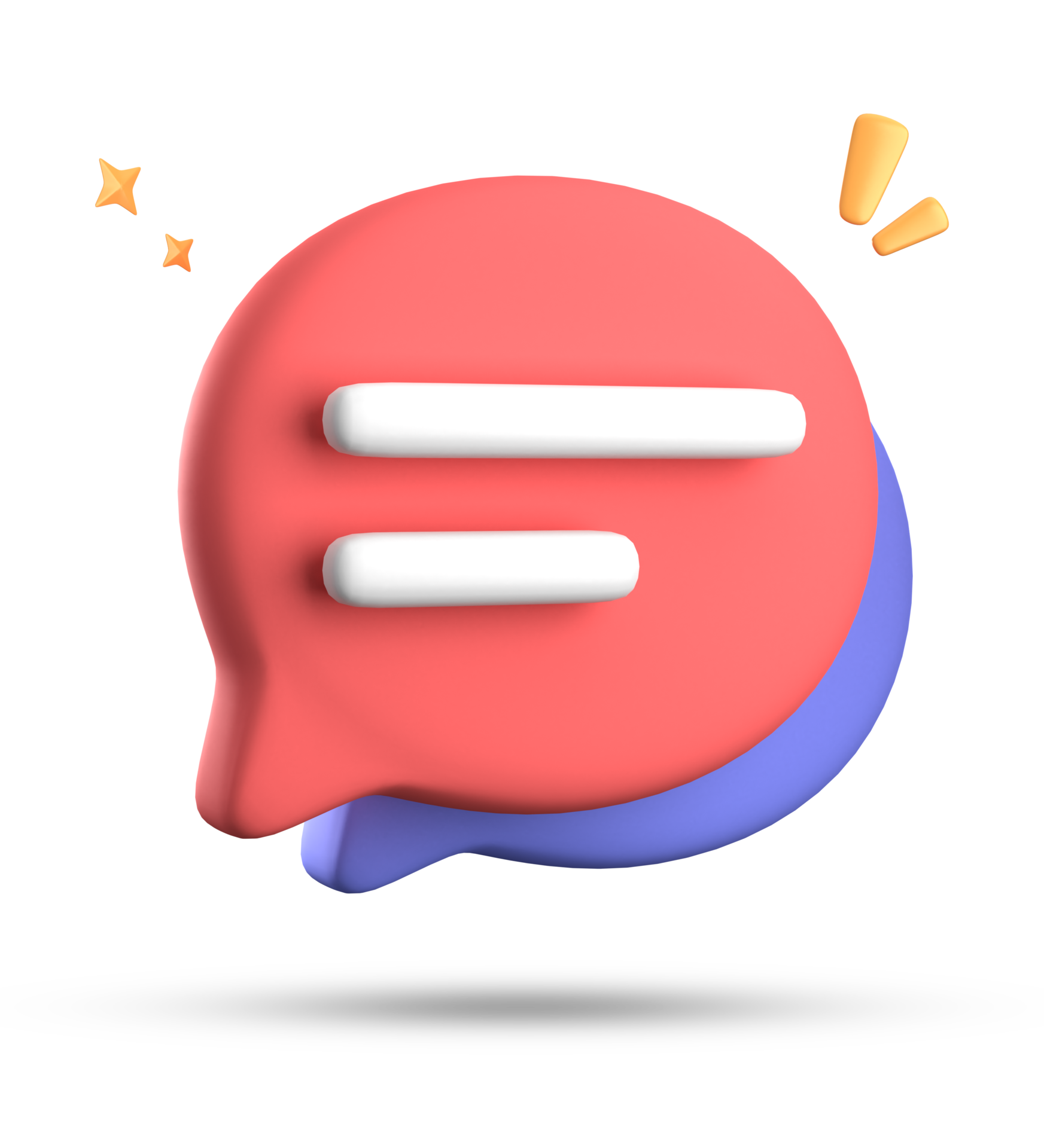 3d rendering of speech bubble with notification icons, 3D pastel chat ...