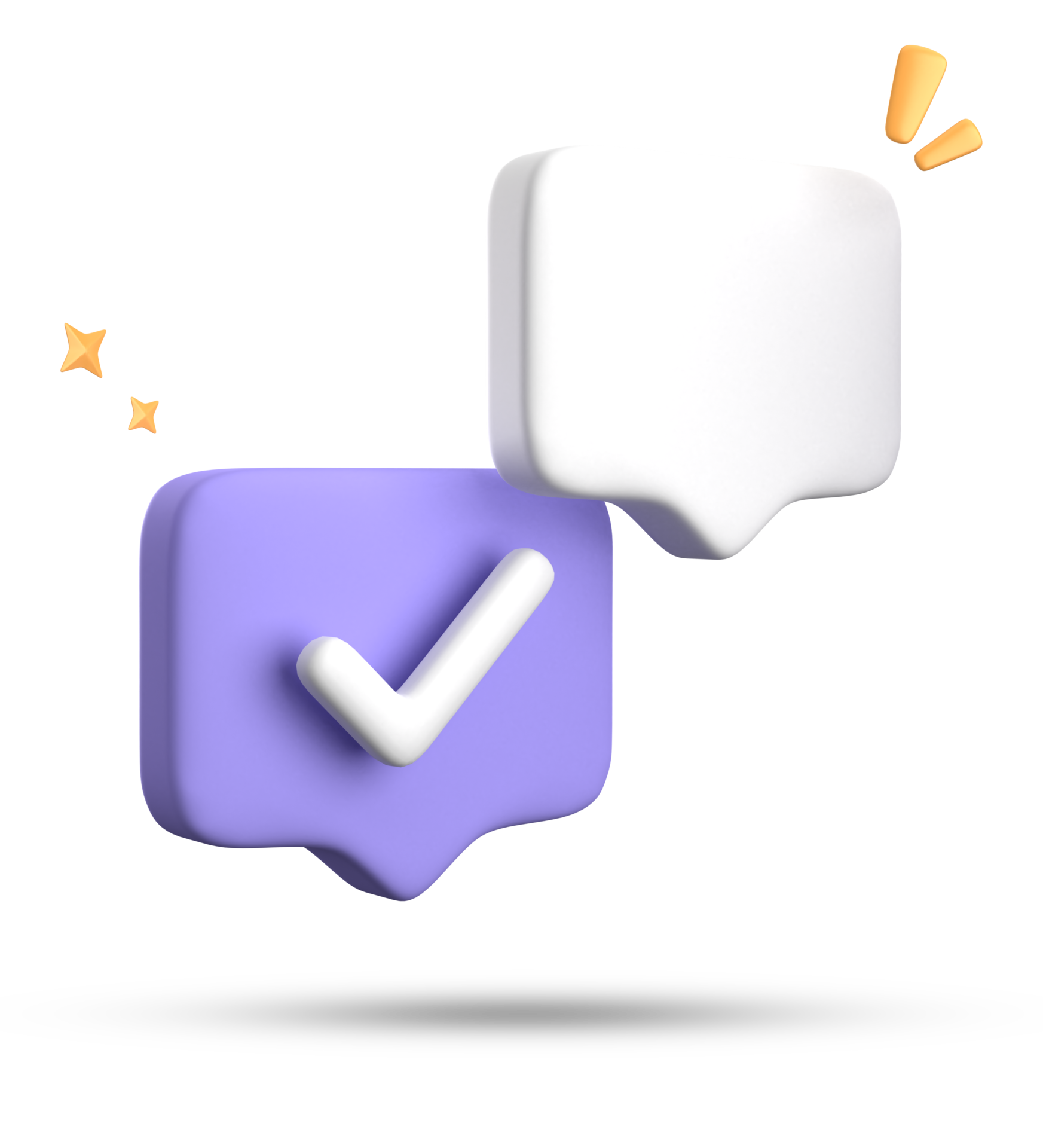 3d rendering of speech bubble with notification icons, 3D pastel chat ...