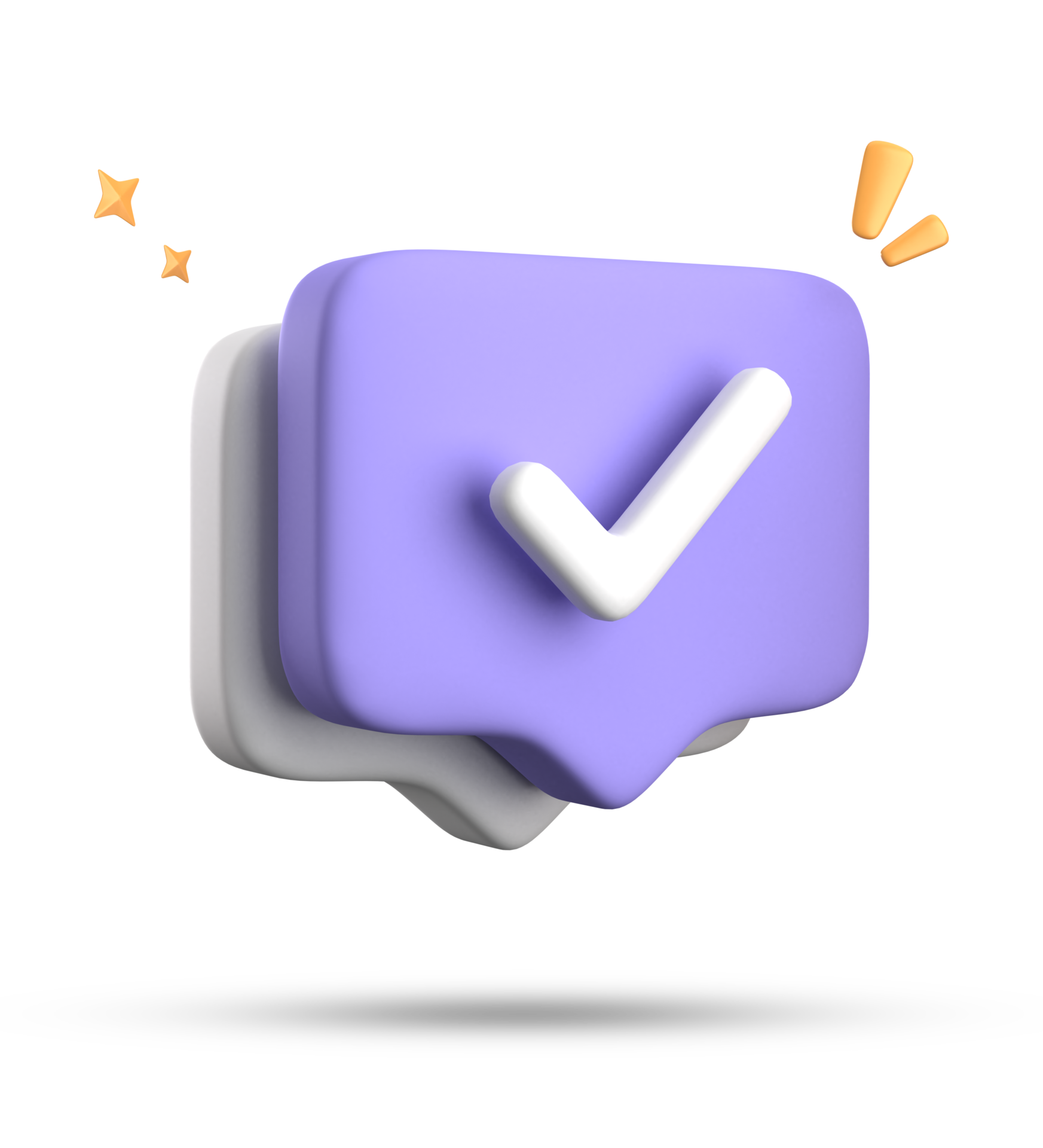 3d rendering of speech bubble with notification icons, 3D pastel chat ...