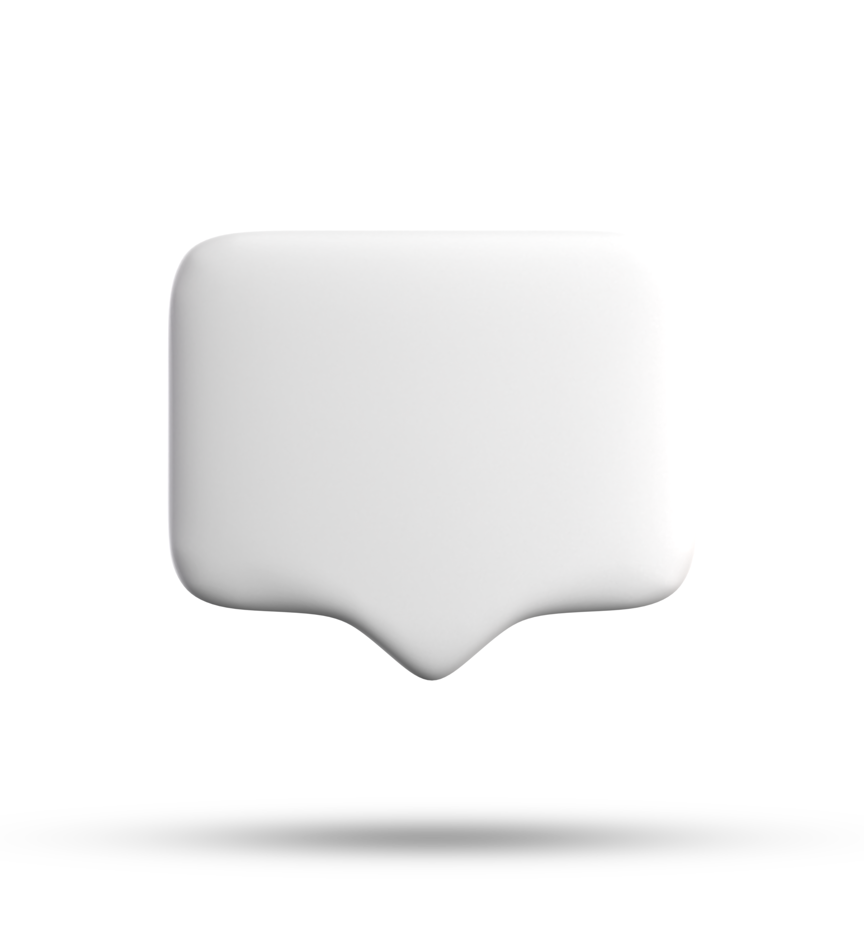 3d rendering of speech bubble with notification icons, 3D pastel white ...