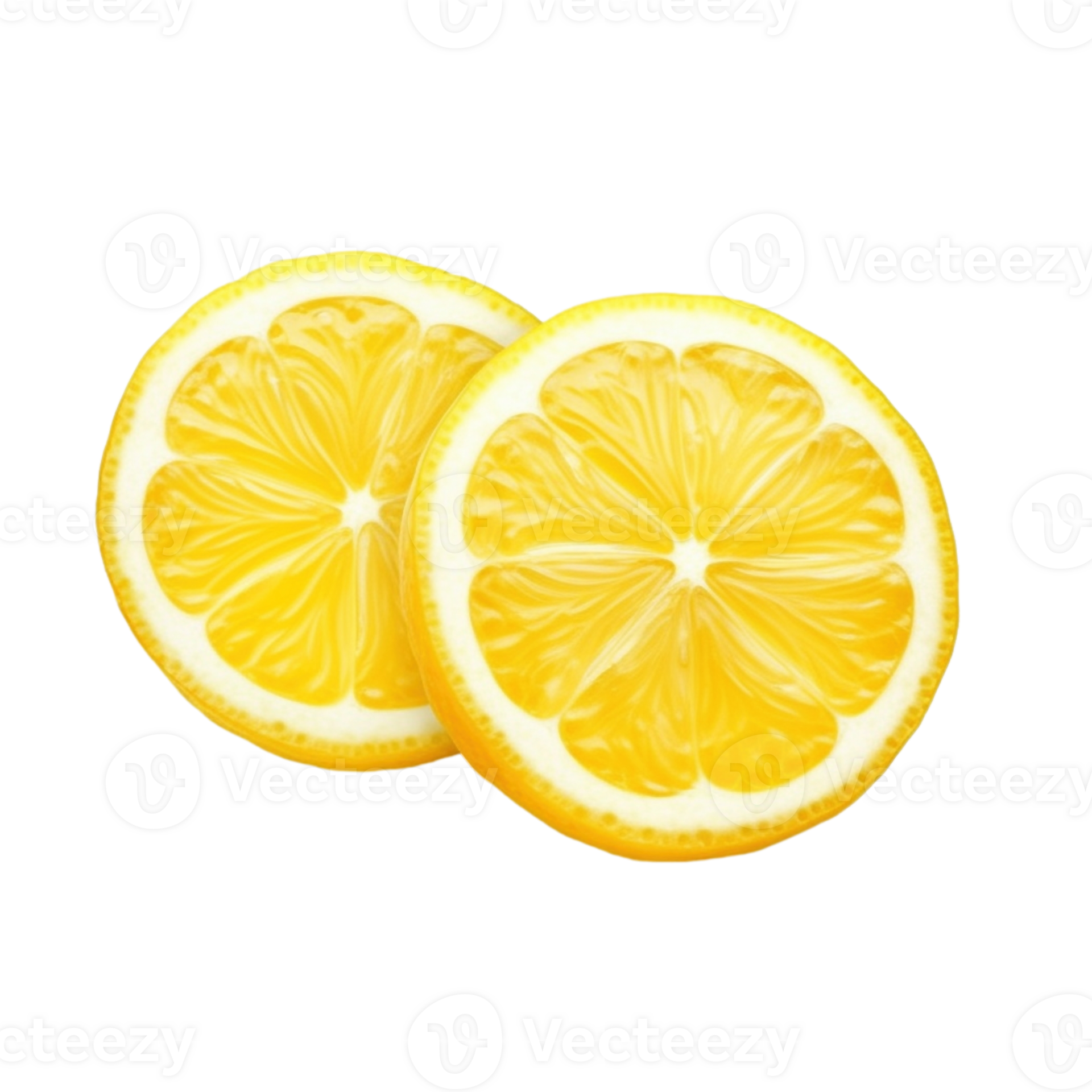 Lemon slices isolated on transparent background, created with generative AI 31768263 PNG