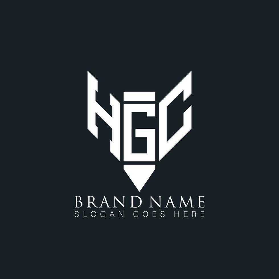 HGC letter logo. HGC creative monogram initials letter logo concept. HGC Unique modern flat ...