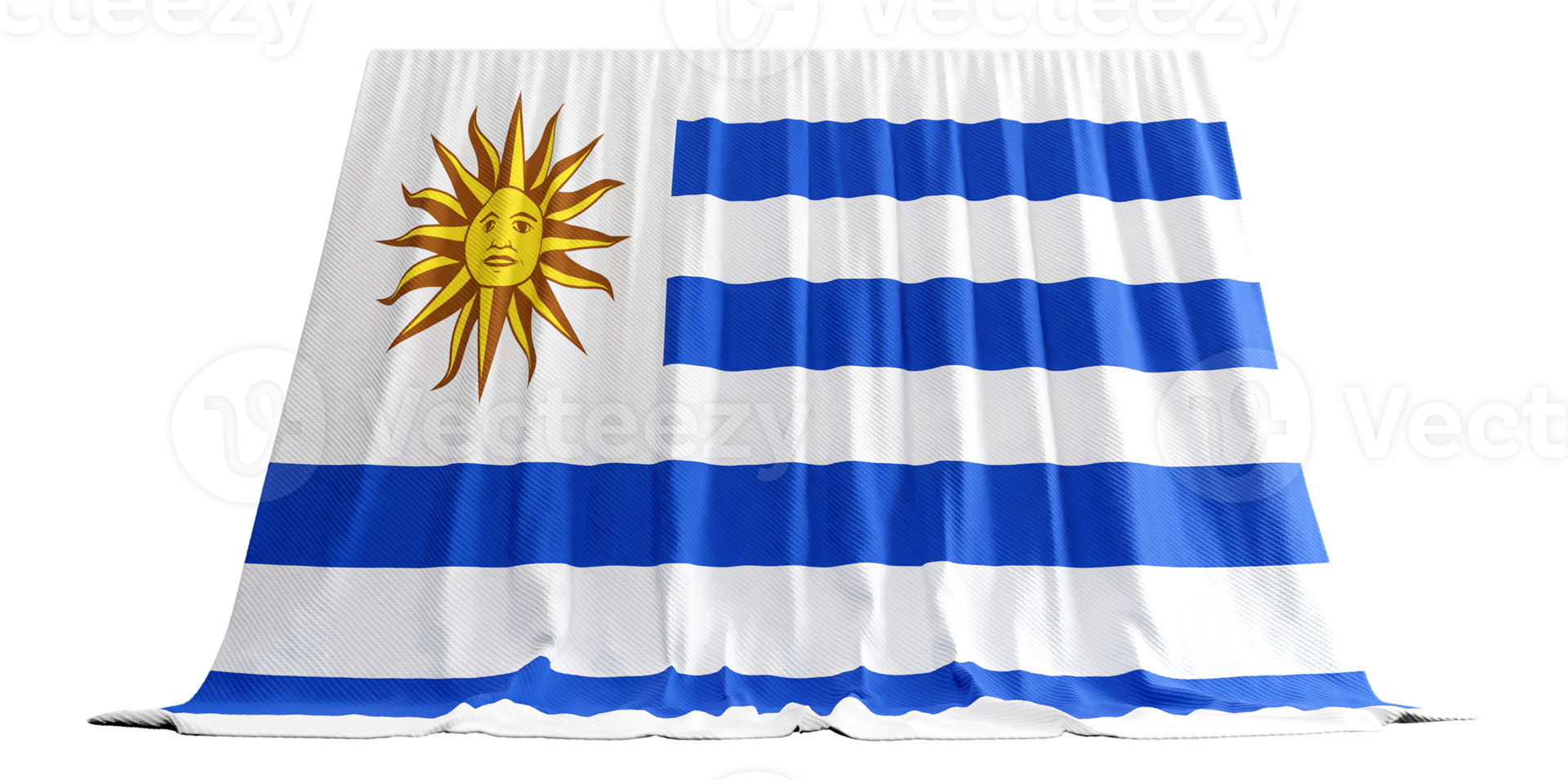 Uruguay Flag Curtain In 3d Rendering Called Flag Of Uruguay 31781878 Png