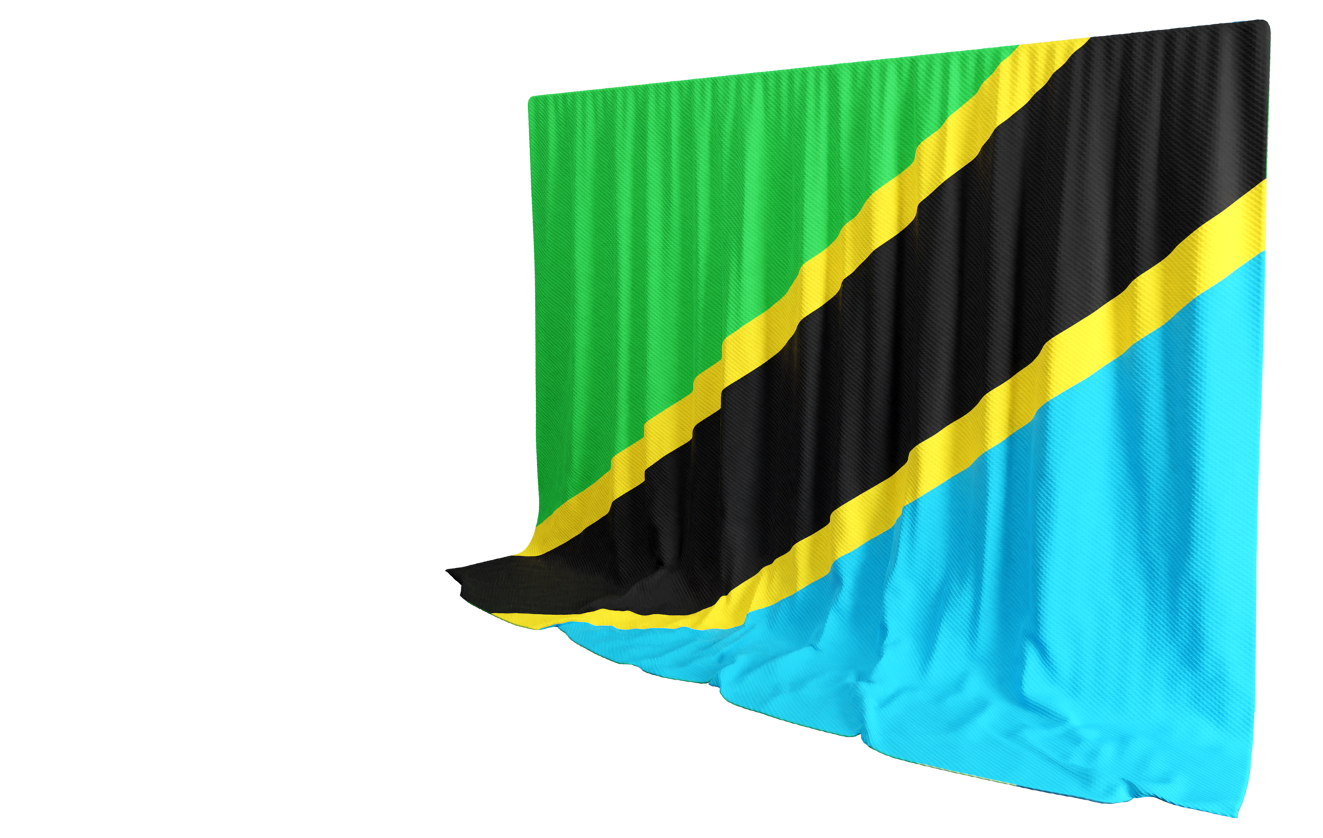 Tanzania Flag Curtain In 3d Rendering Called Flag Of Tanzania 31781965 Png