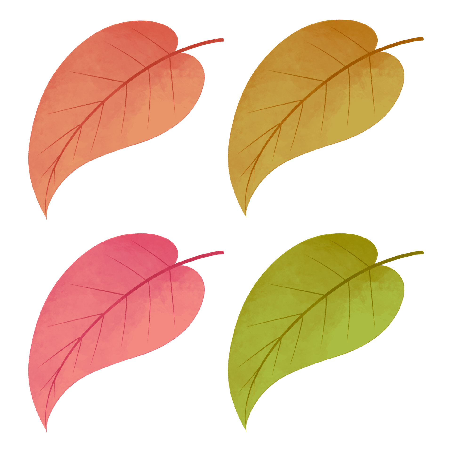 Illustration Of Colorful Autumn Leaves Clipart Set 31792518 Png