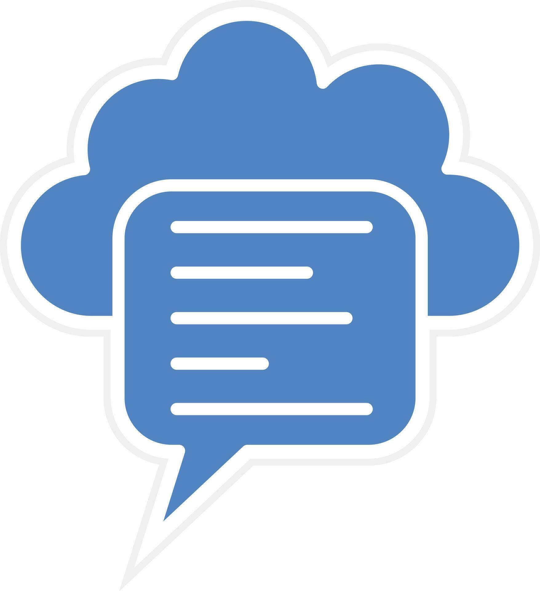 Cloud Message Vector Icon 31881594 Vector Art at Vecteezy