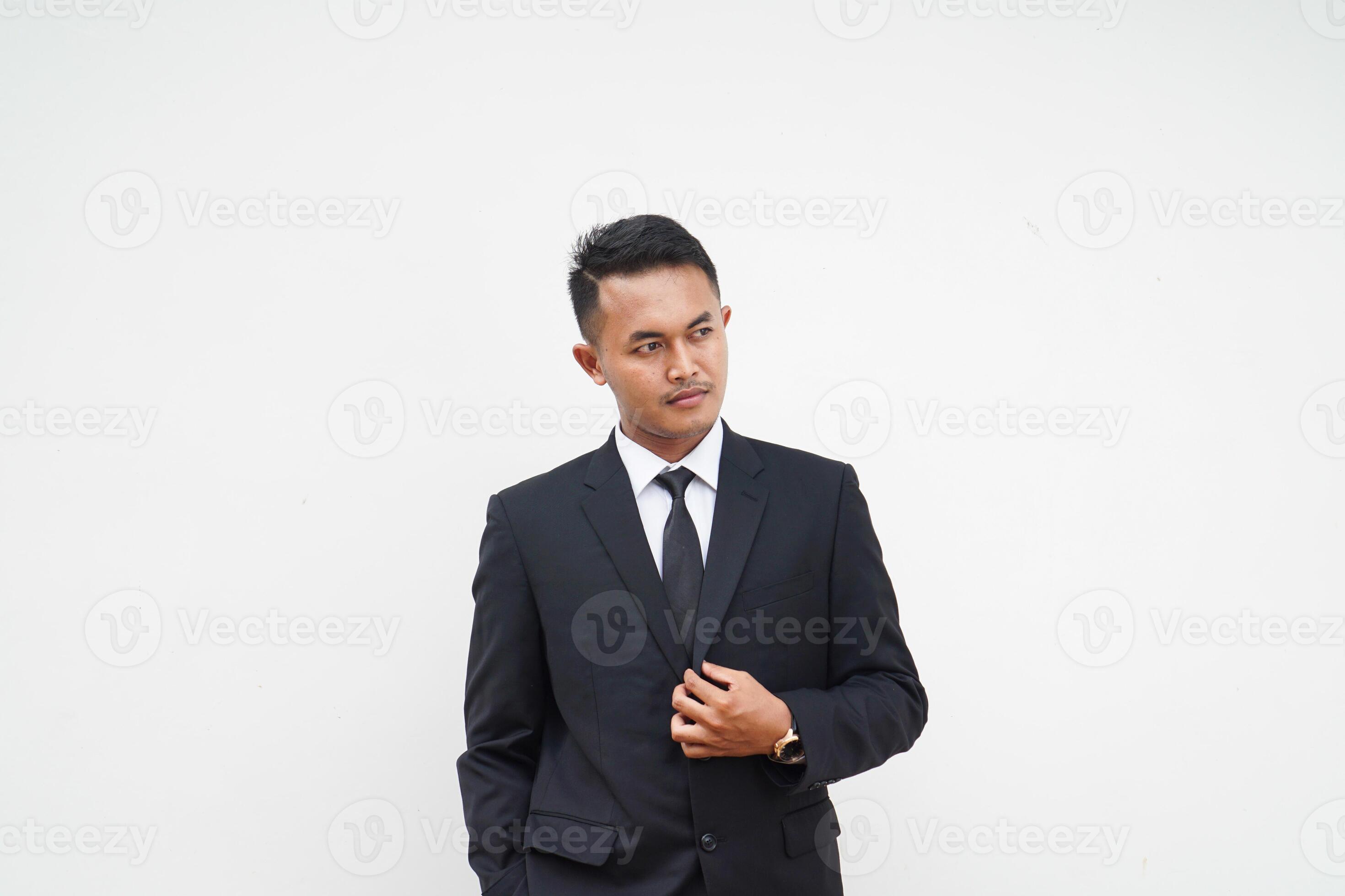 Portrait Young Asian businessman ceo of company isolated on white ...