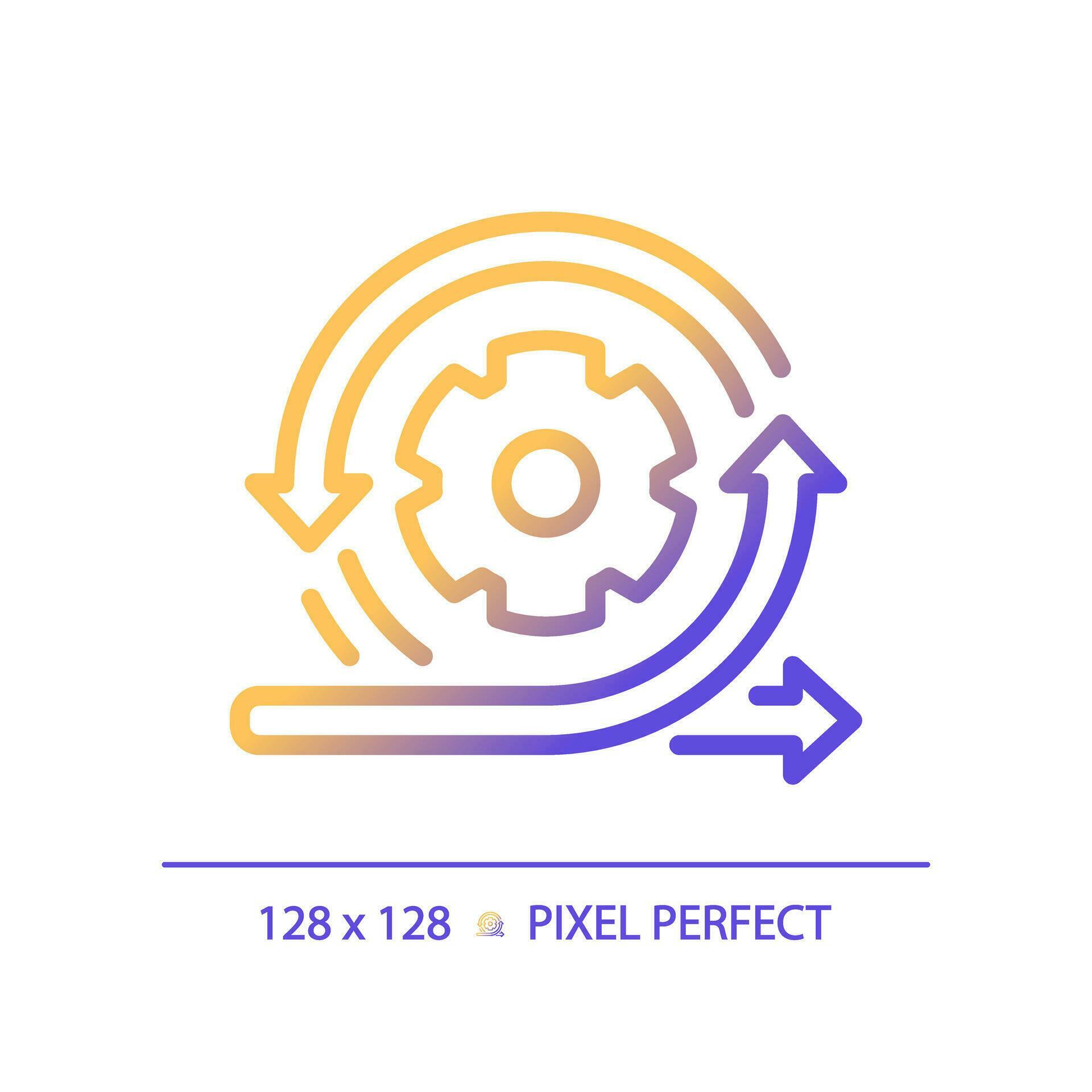 Pixel perfect gradient agile development icon, isolated vector, product ...