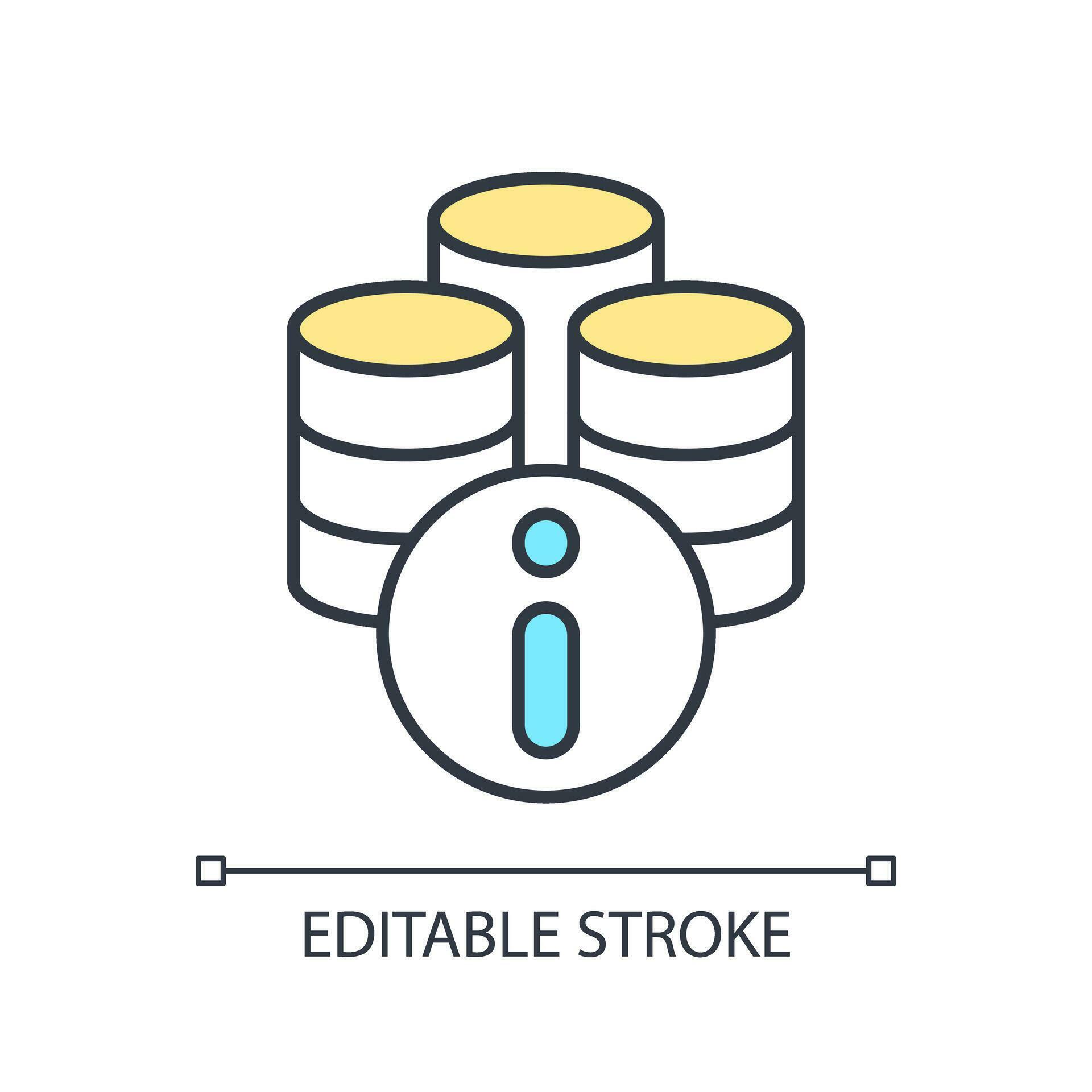 Editable analytics platform icon representing data democratization, isolated vector, thin line ...