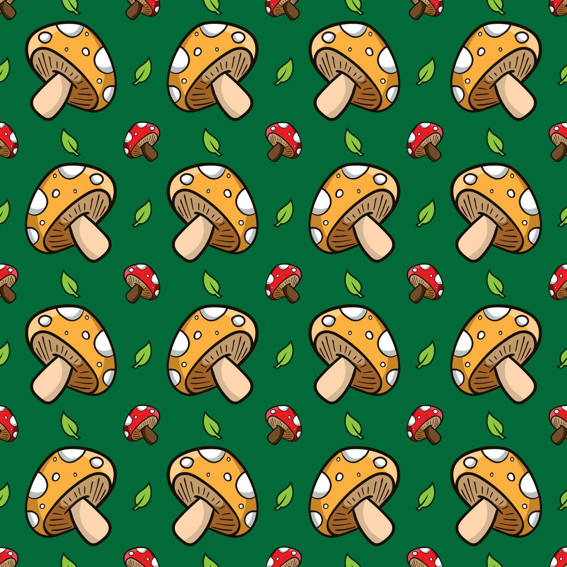 mushroom pattern vector 31975355 Vector Art at Vecteezy